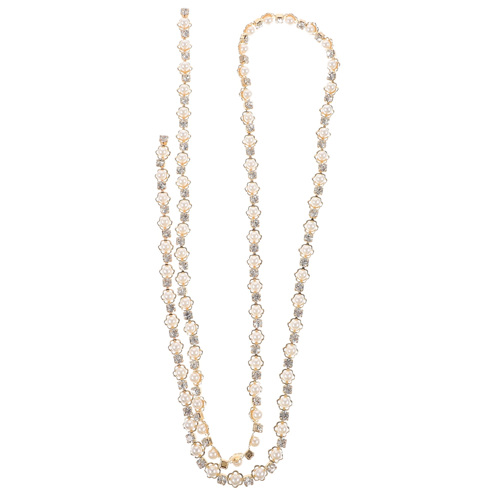 Raindrops Gold Rhinestone Chain Trim for DIY Clothes Embellishment and ...