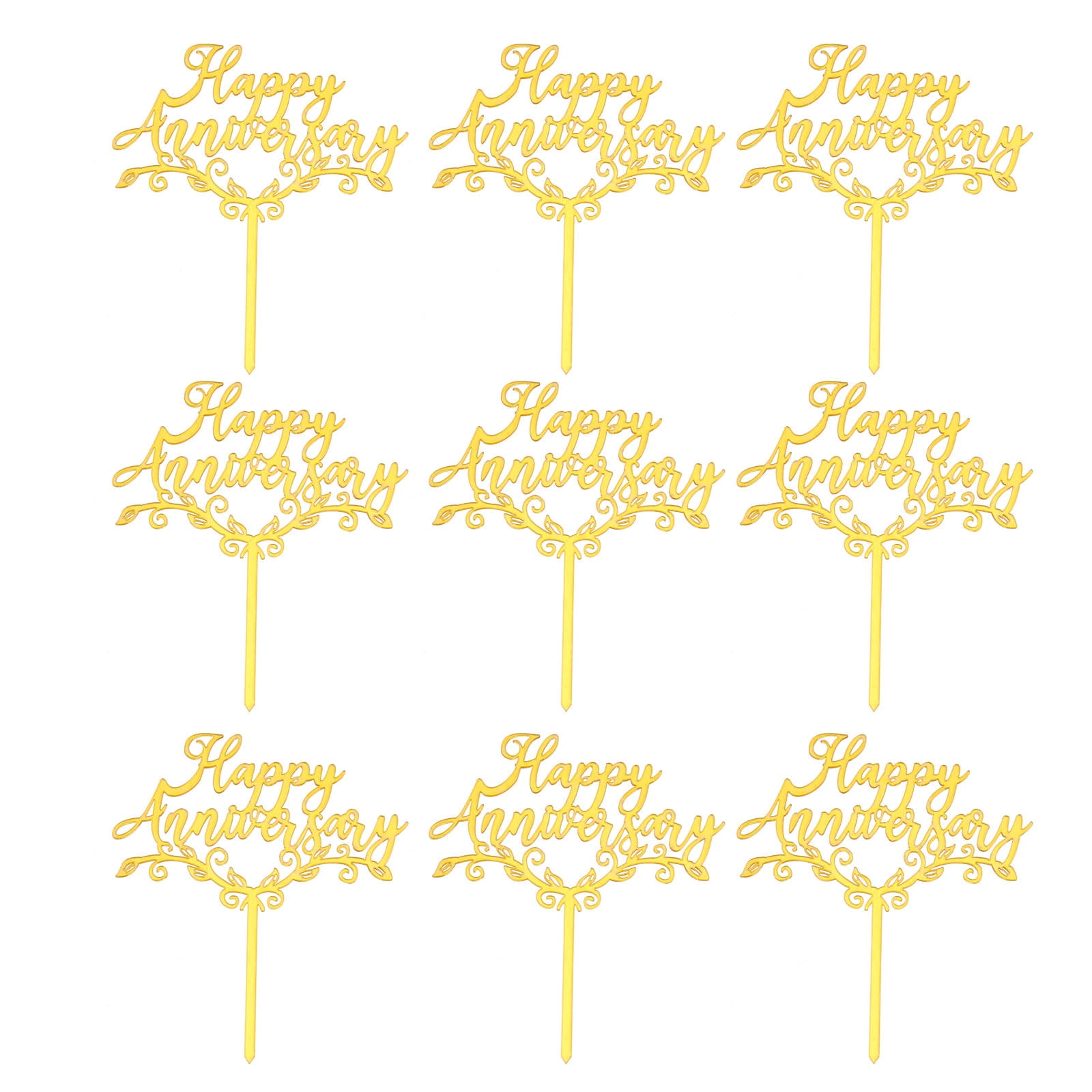 Raindrops Golden Acrylic Cake Topper for Romantic Wedding Decor with ...