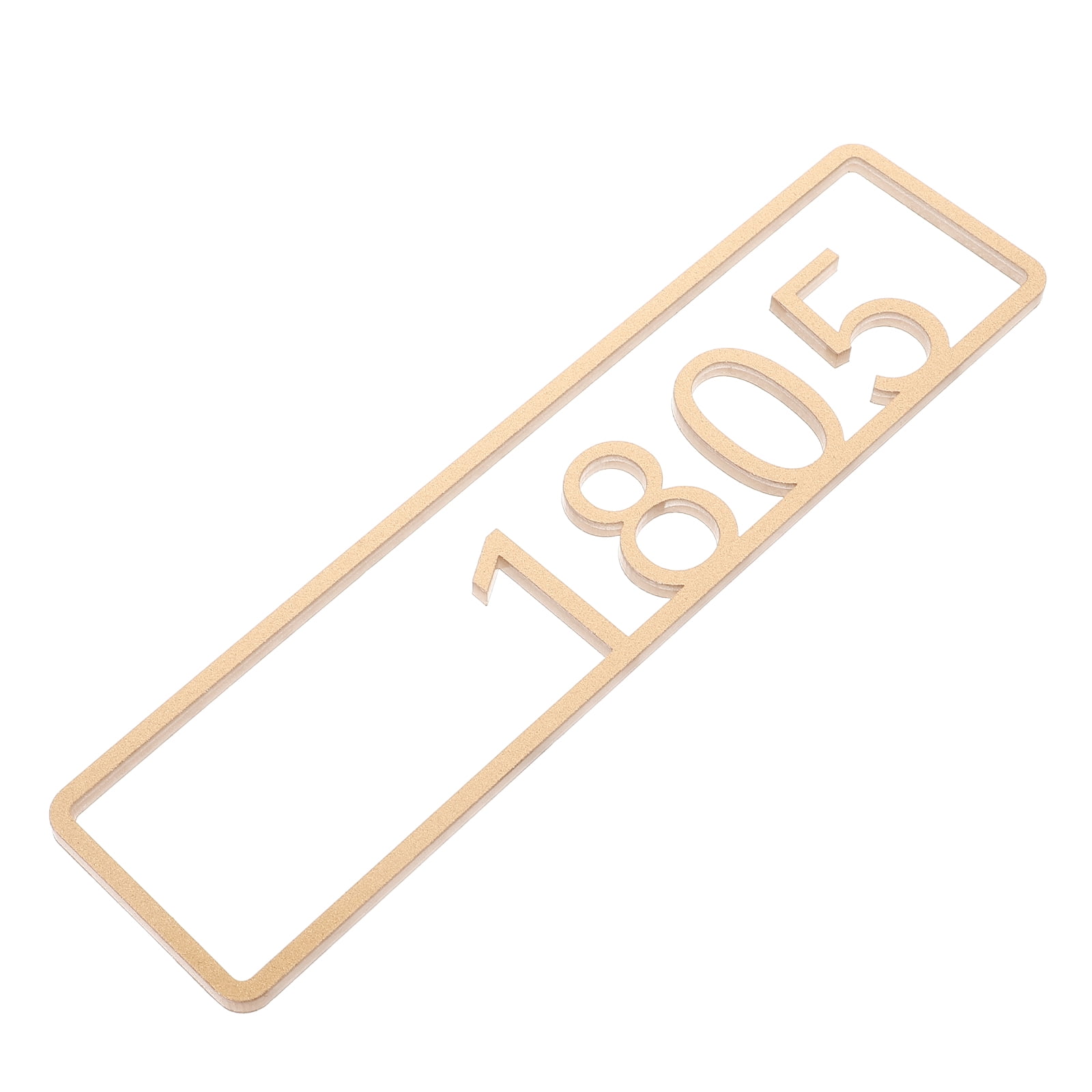 Raindrops Golden Acrylic House Numbers Sign for Office Door No Screws ...