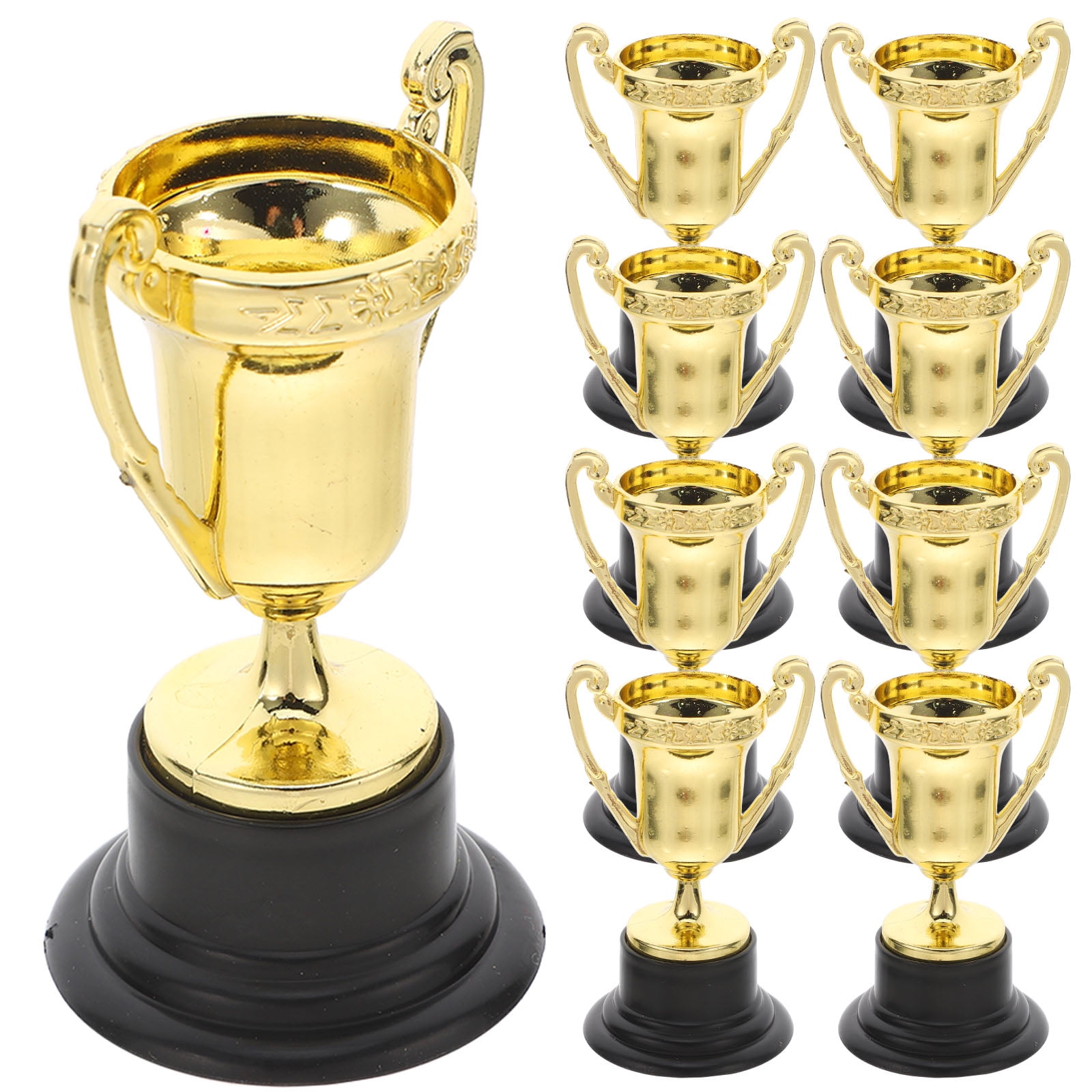 Raindrops Golden Mini Cup with Base Plastic Trophy 30Pcs for Kids Party ...