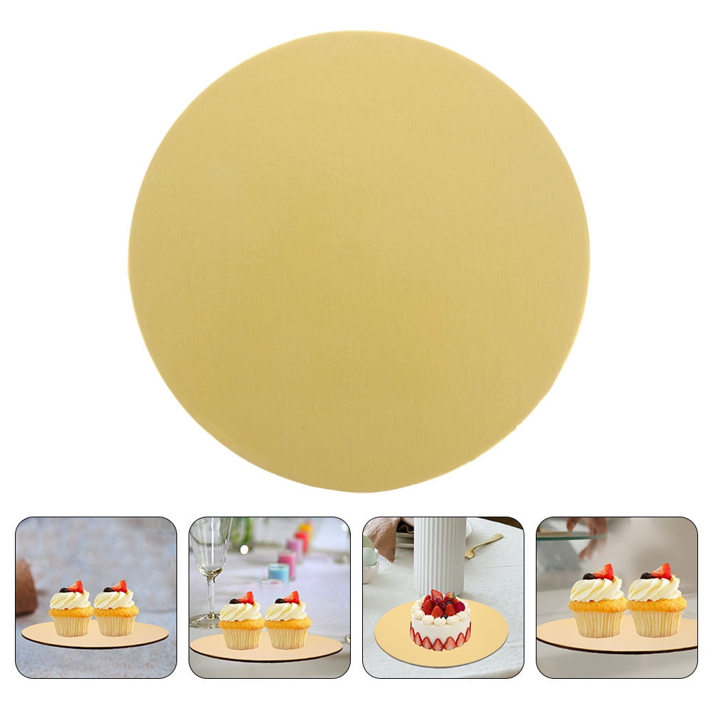 Raindrops Golden Paper Cake Boards for Kitchen with Stable Support and ...