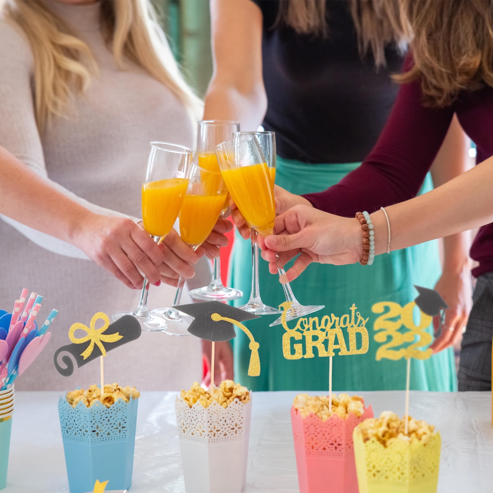 Raindrops Golden Paper Cake Topper for Decoration Delicate Cupcake ...