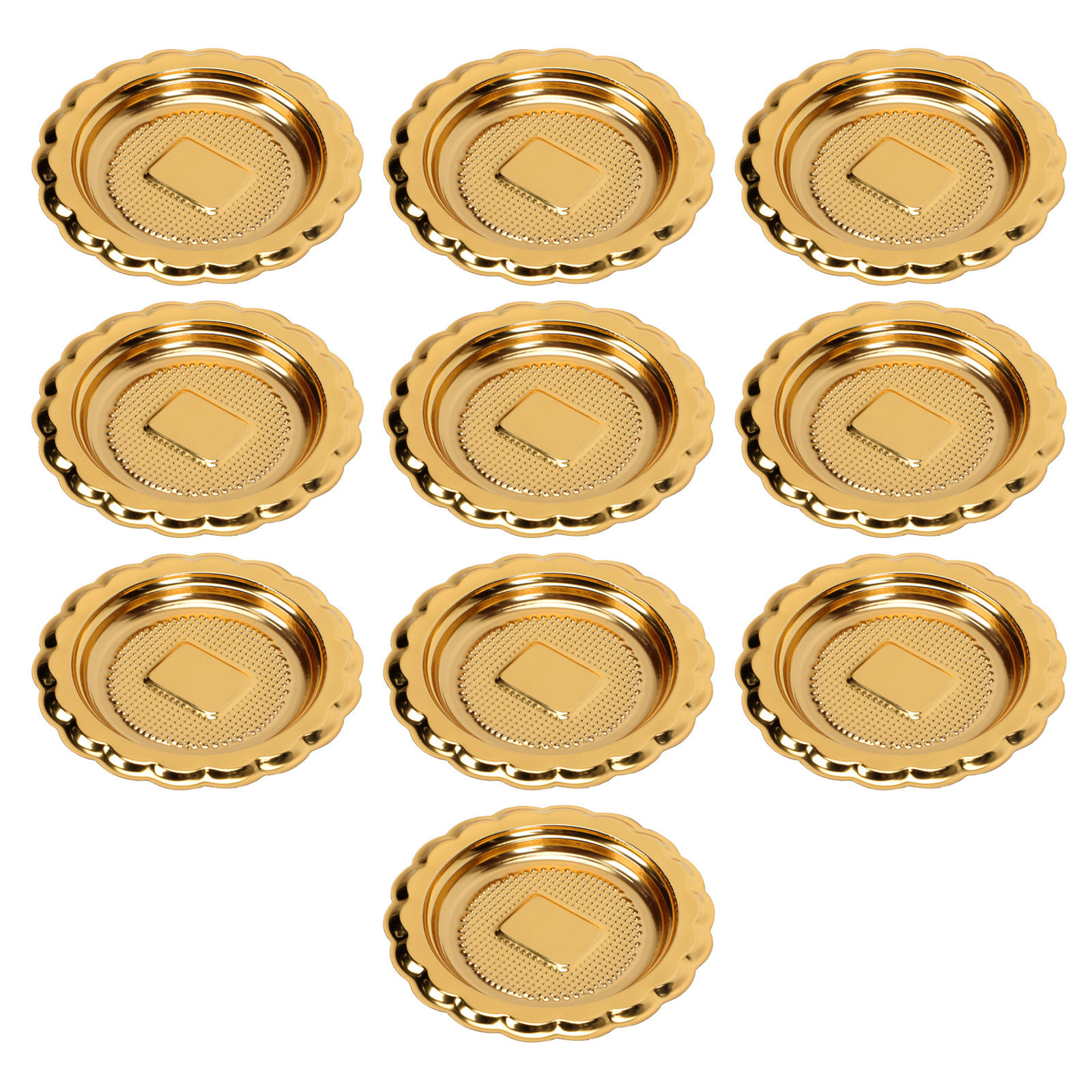Raindrops Golden Plastic Cake Trays for Displaying Desserts and ...