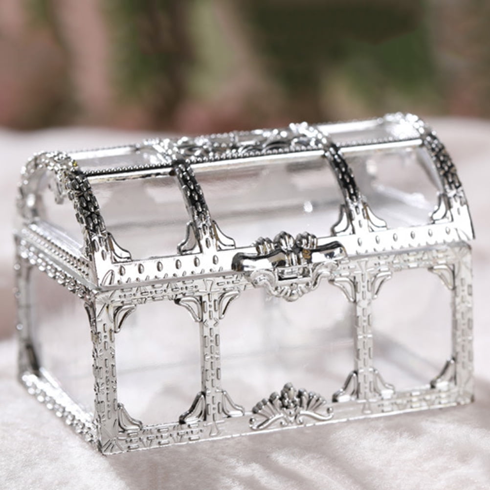 Raindrops Golden Plastic Candy Boxes for Storage Use Clear Gift Treat ...