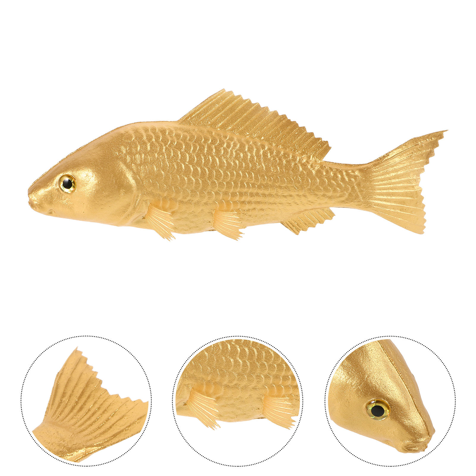 Raindrops Golden Realistic Fish Figurine Decorative Simulation Animal ...