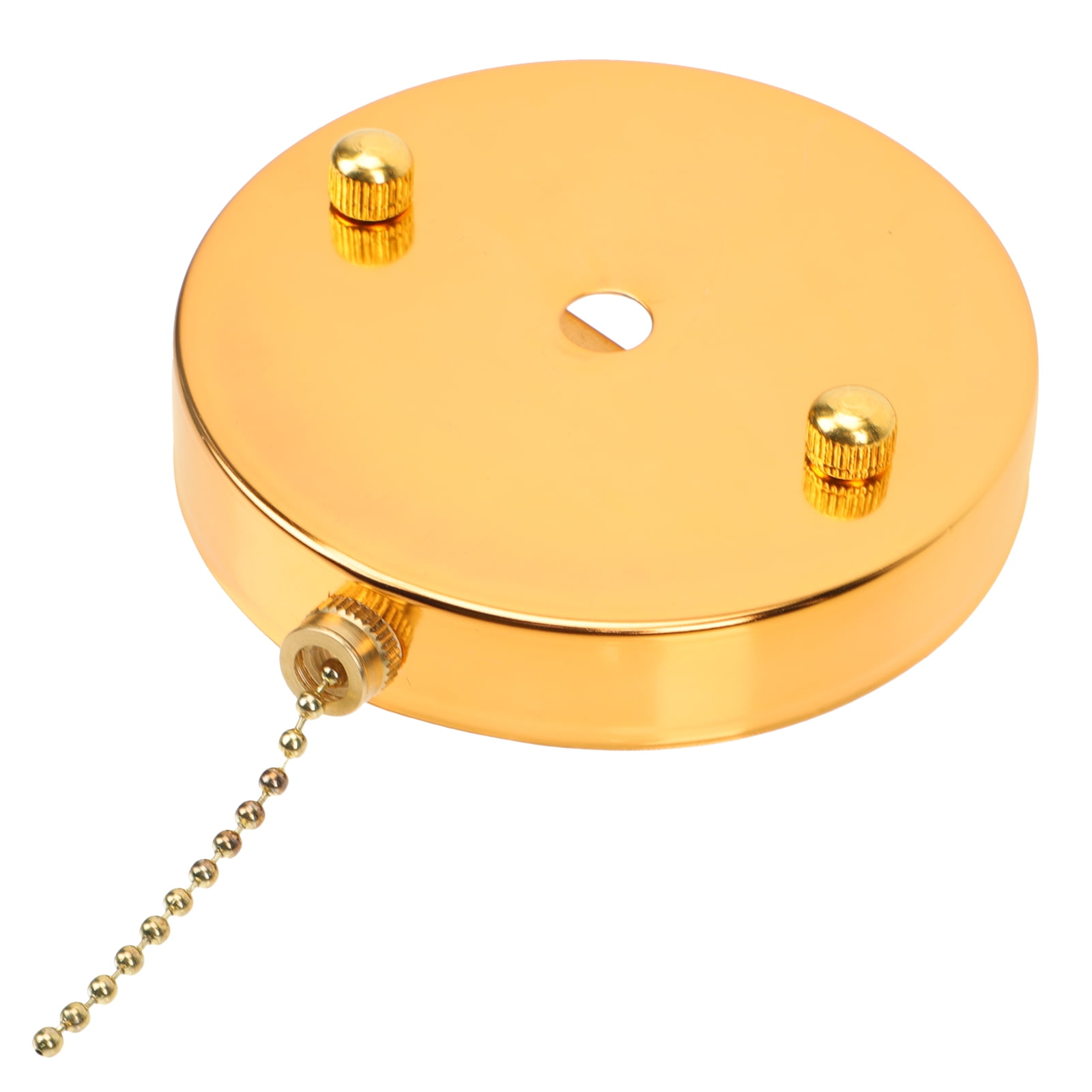 Raindrops Golden Stainless Steel Ceiling Fan Pull Chain Switch Round ...