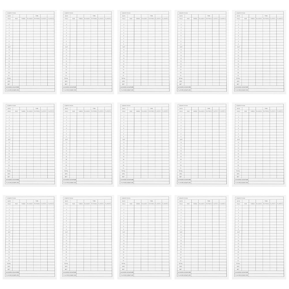 Raindrops Golf Score Tracking Sheets - 15pcs Golf Score Notebook Golf ...