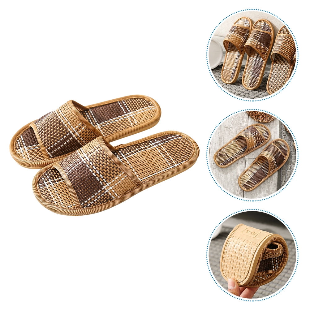 Raindrops Guest Slippers Rattan Grass Sandals Practical Use - Walmart.com