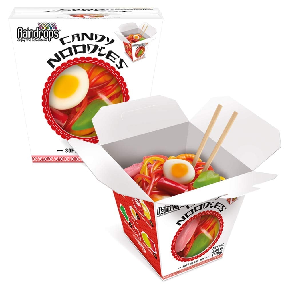 Raindrops Gummy Candy Noodles Takeout Box with 6 Kinds of Candies ...