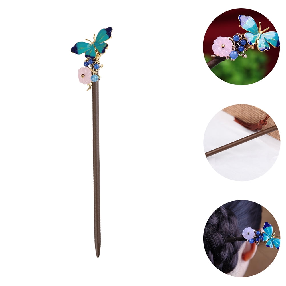 Raindrops Hair Chopstick Hair Bun Fork Cloisonne 1Pcs - Walmart.com