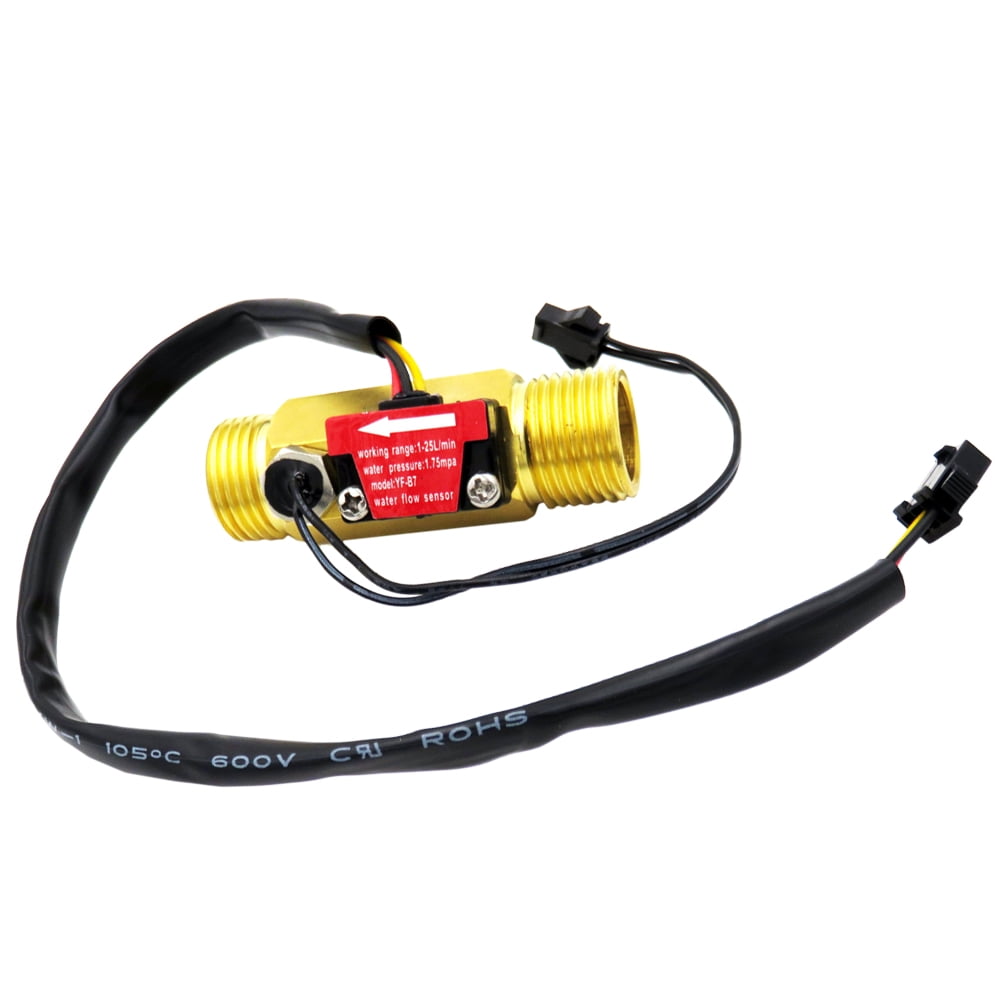 Raindrops Hall Flow Meter 4 Points Turbine Flow Meter Water Flow Sensor ...