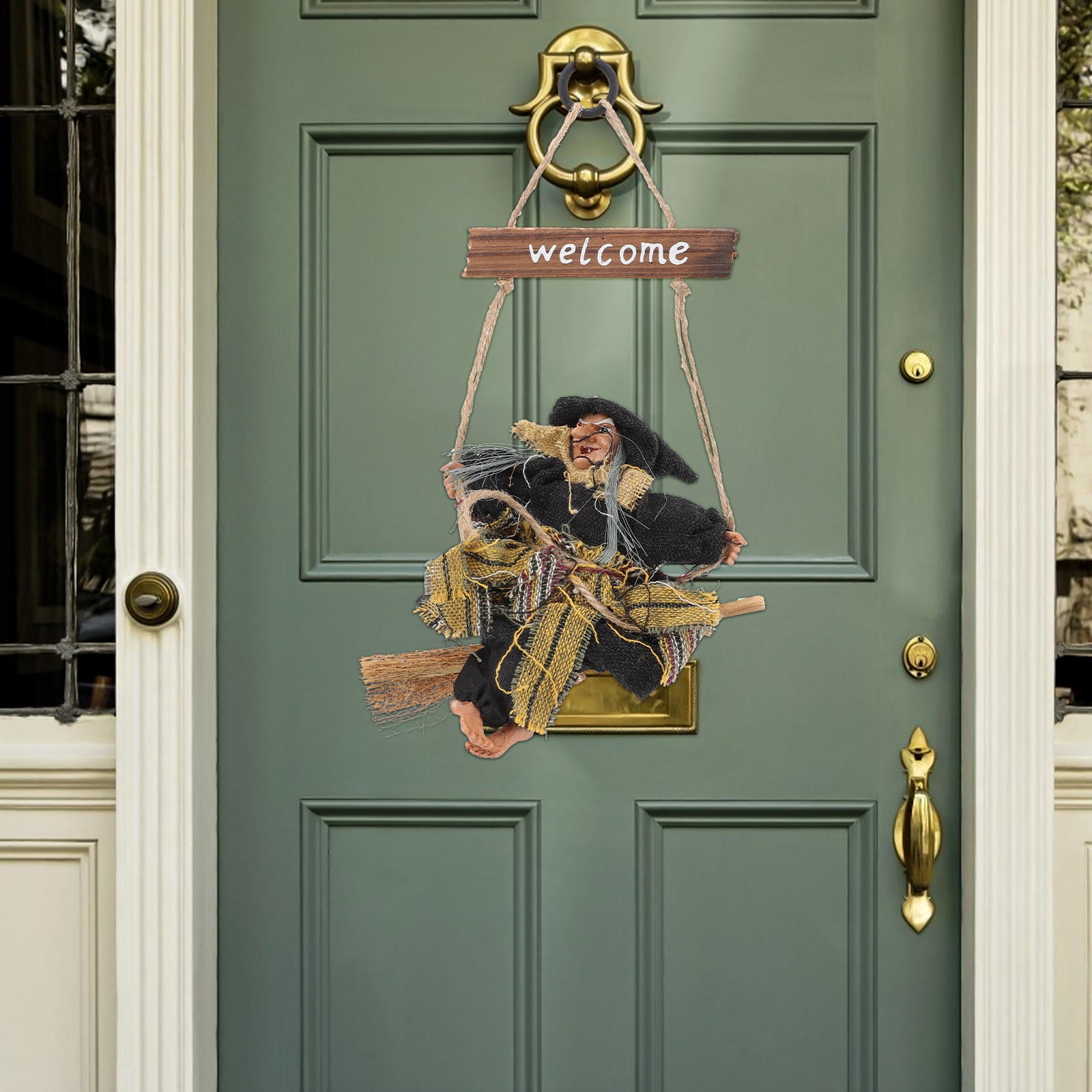 Raindrops Halloween Hanging Welcome Sign Funny Wall Sign Witch ...