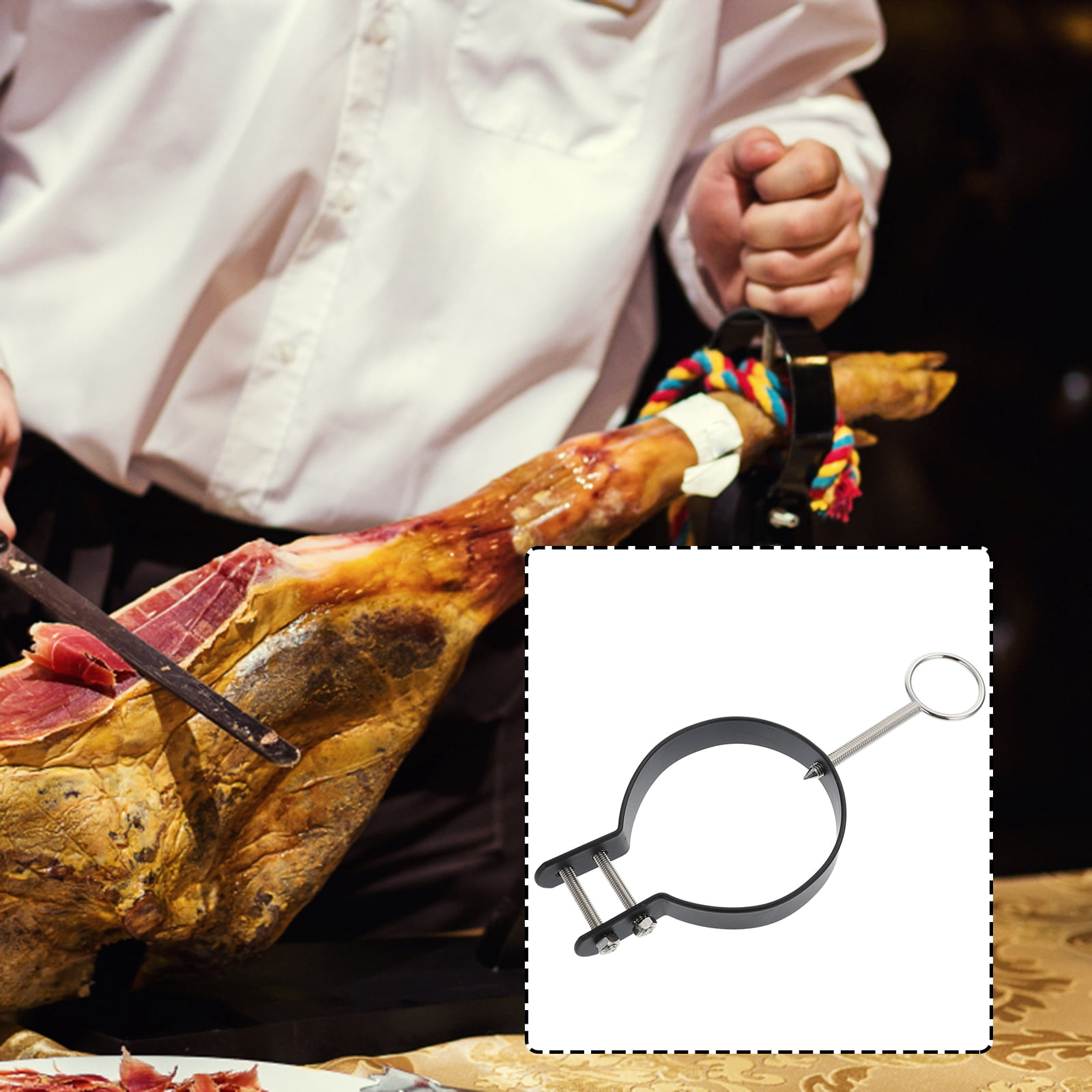 Raindrops Ham Stand for Spanish & Italian Prosciutto - Black - Walmart.com