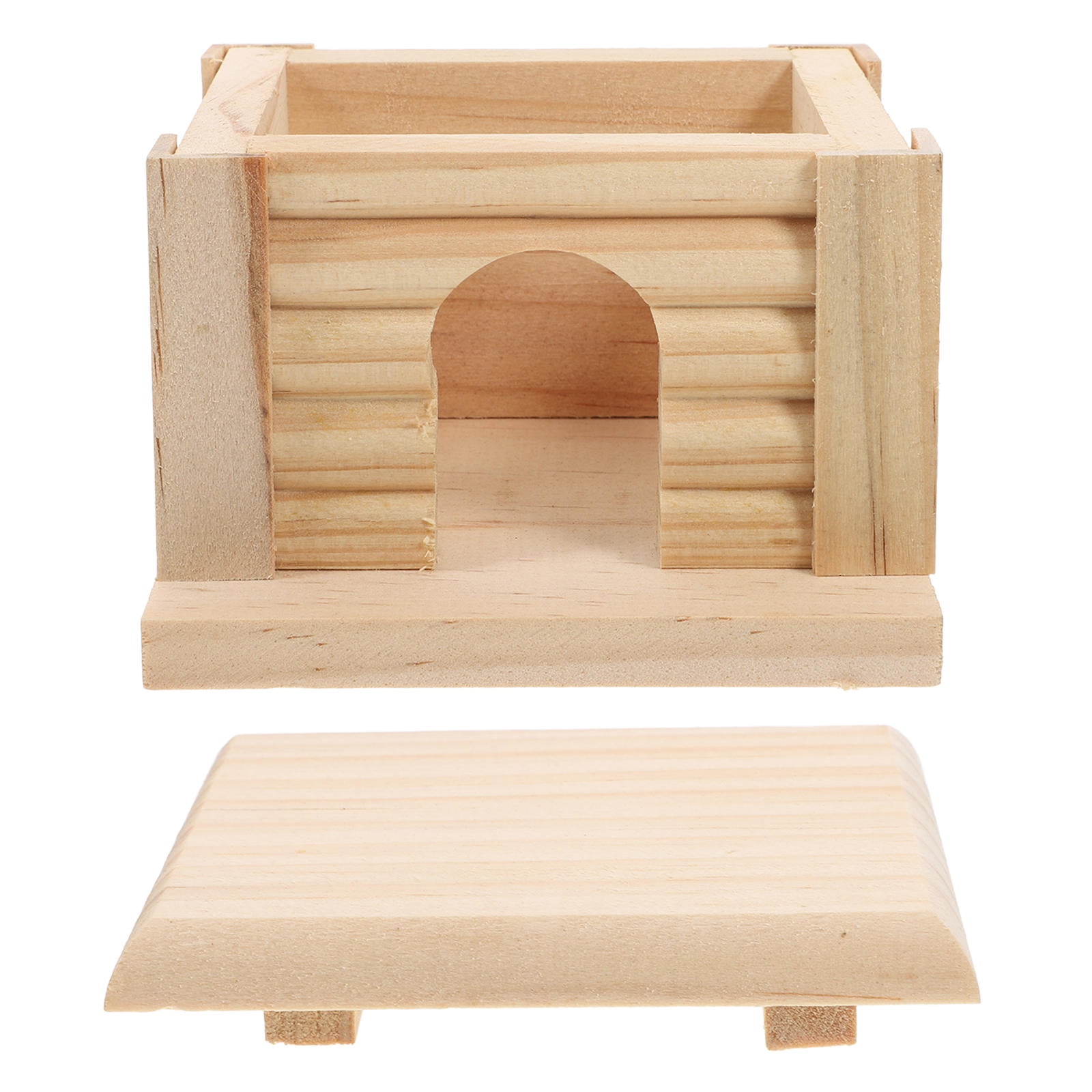 Raindrops Hamster Small House Wooden Blank House Hamster Hideout ...