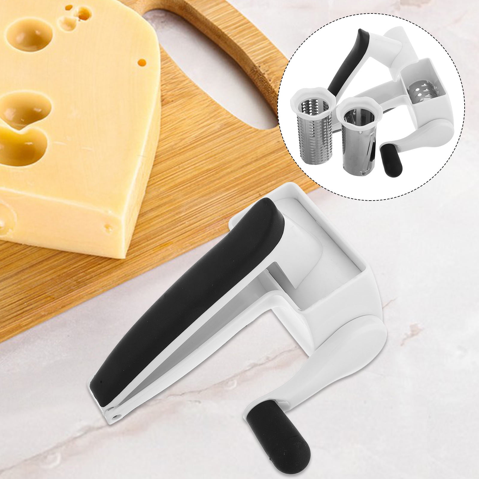 Raindrops Hand Crank Rotary Cheese Slicer White ABS Multifunctional ...