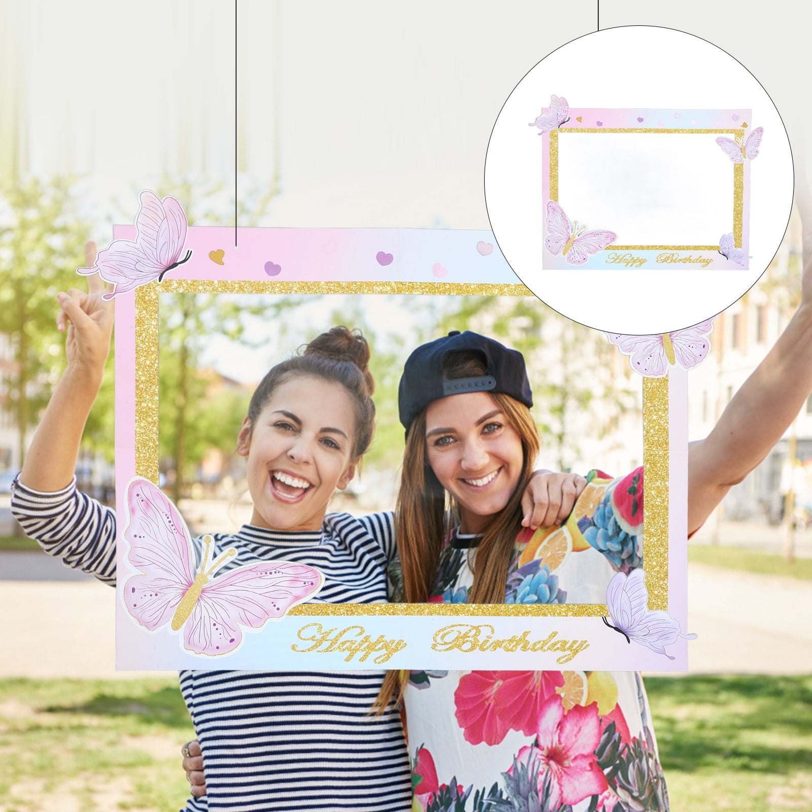 Raindrops Handheld Butterfly Photo Booth Birthday Photo Booth Decor ...