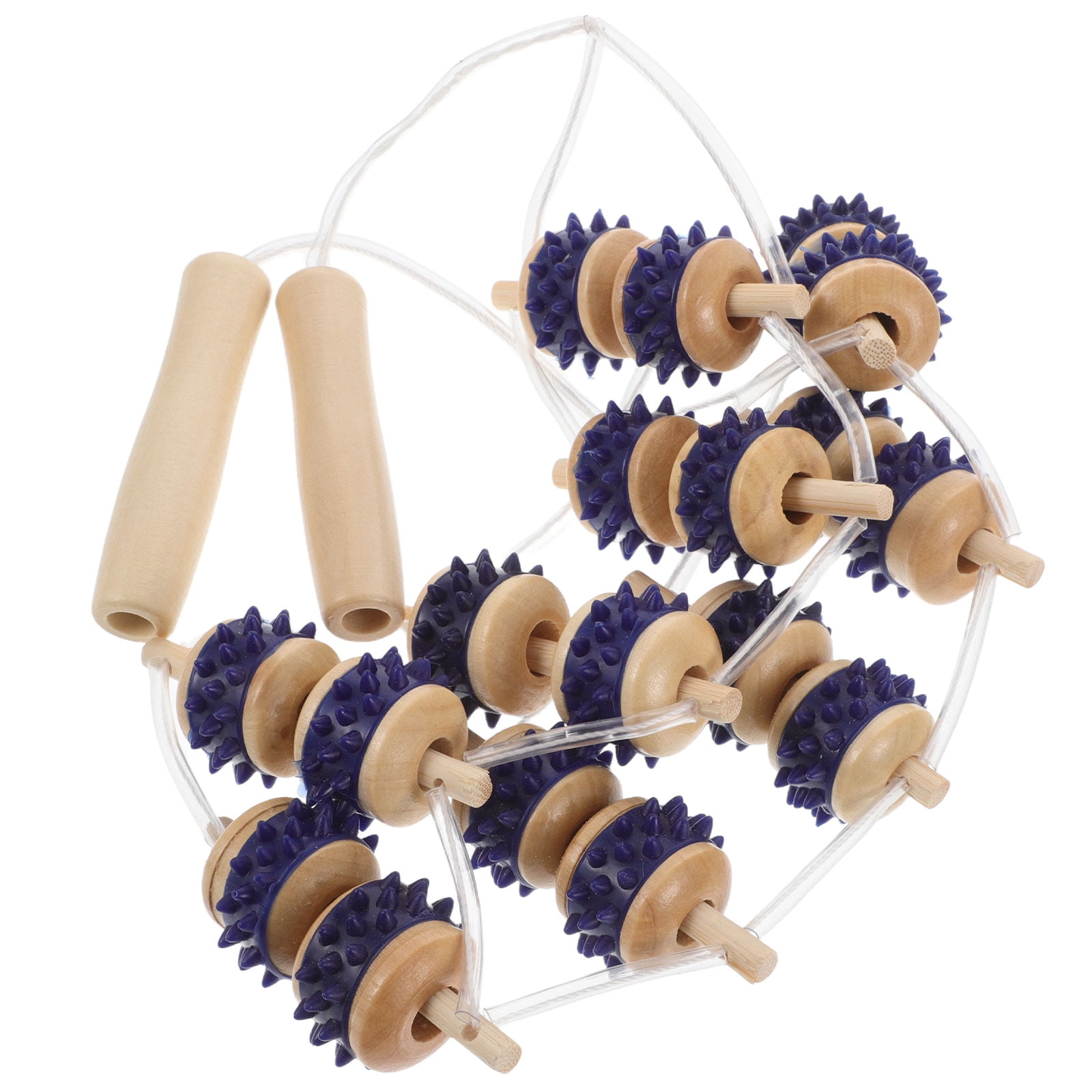 Raindrops Handheld Wooden Back Massager Stick Roller Massager Hand-held ...