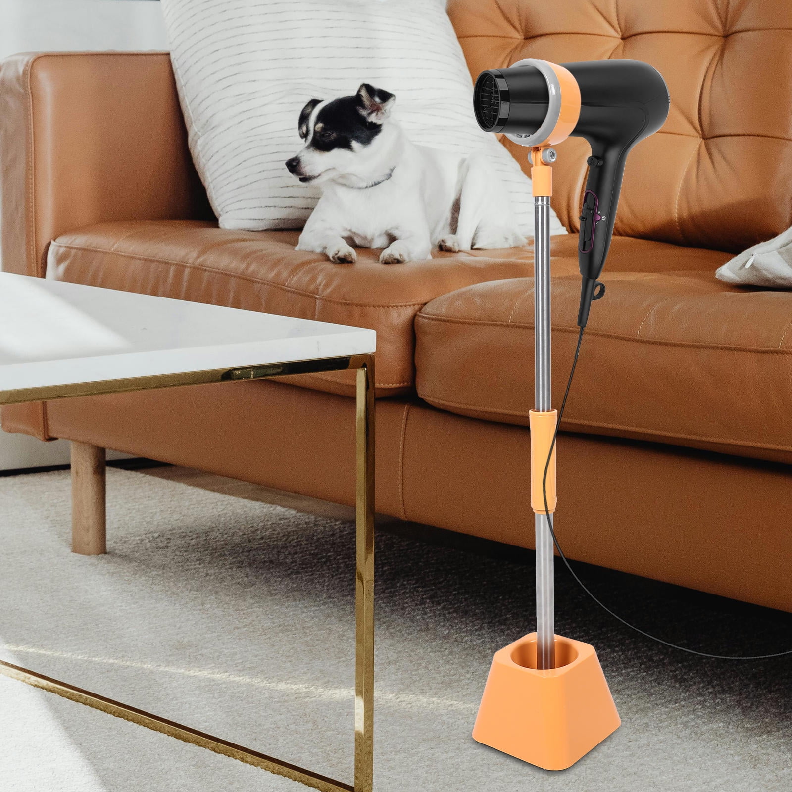 Raindrops Hands Free Hair Dryer Stand in Light Brown with Telescopic ...