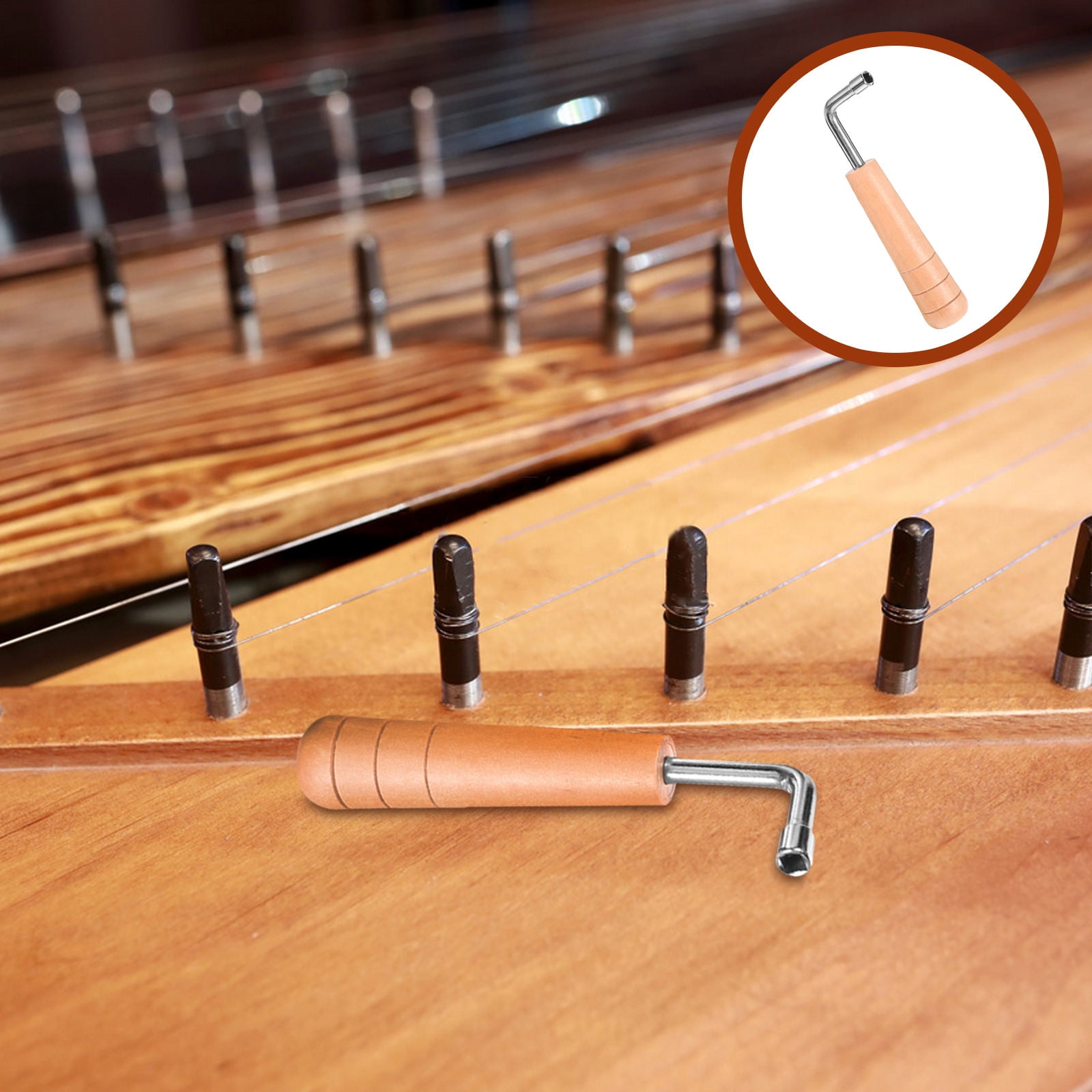 Raindrops Harp Tuning Wrench With Wooden Handle Lyre Tuning Tool For ...
