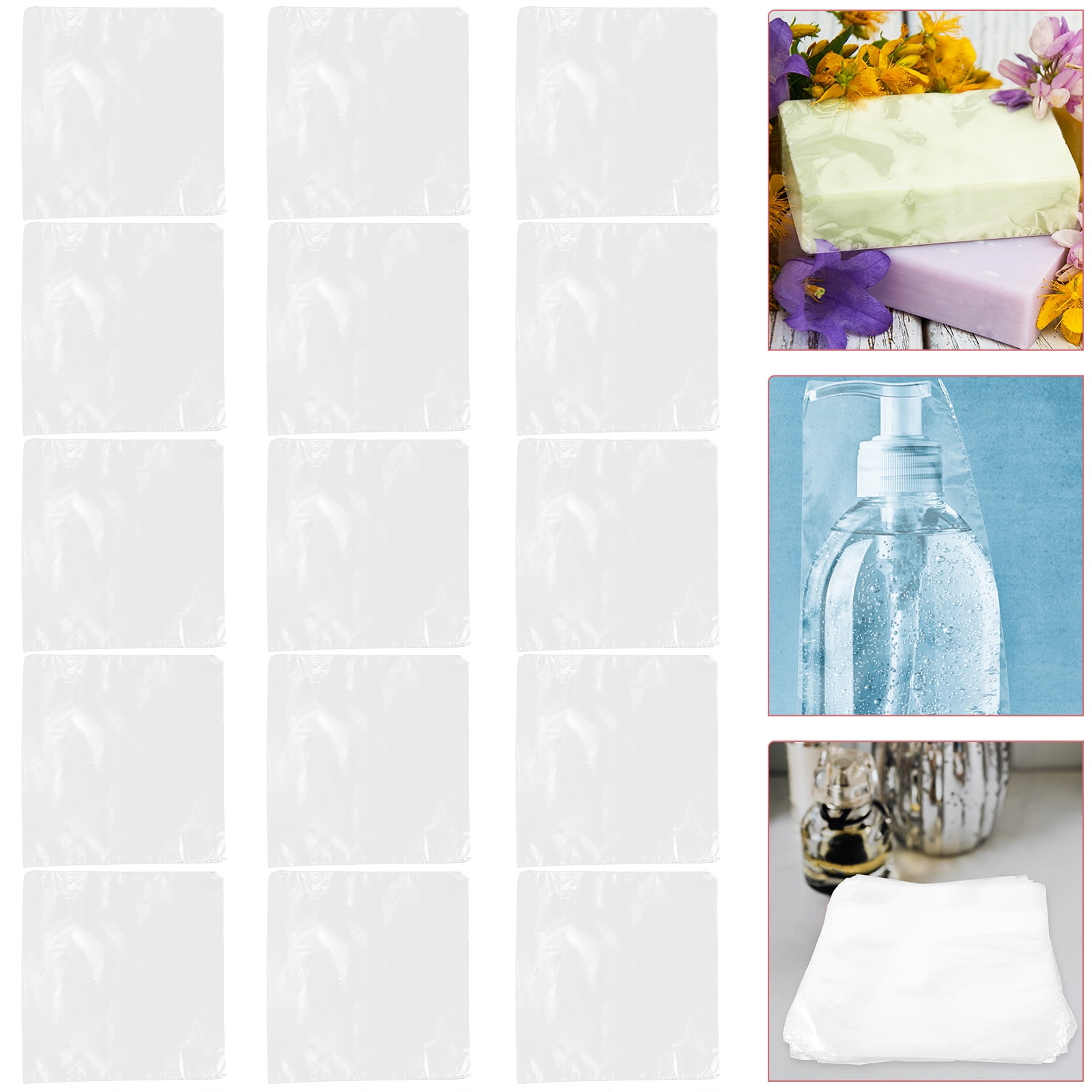 Raindrops Heat Shrinkable Film 200 Pcs for Wrappers Transparent Square ...