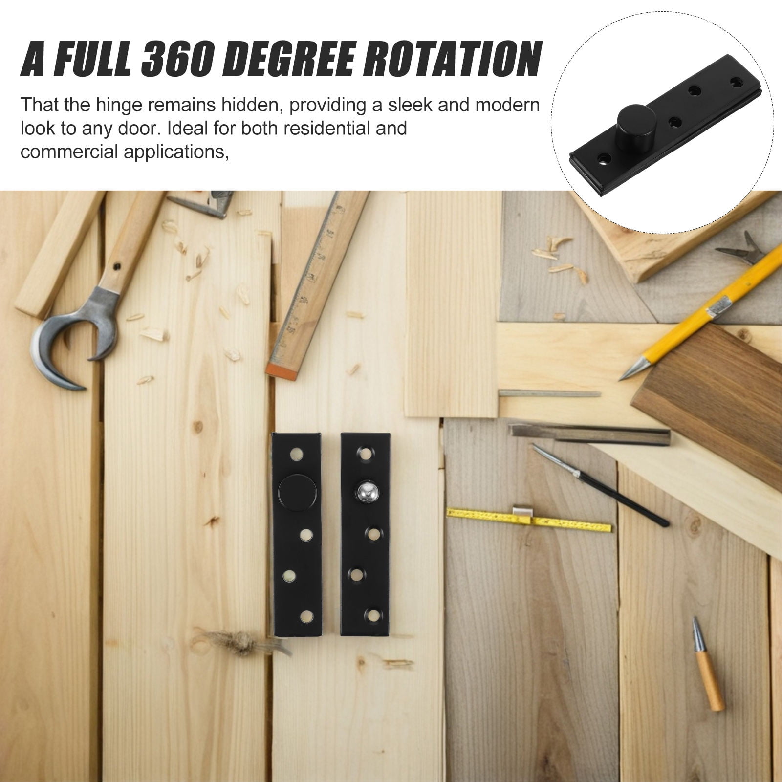 Raindrops Heavy Duty 360 Degree Pivot Hinge Stainless Steel Hidden Door ...