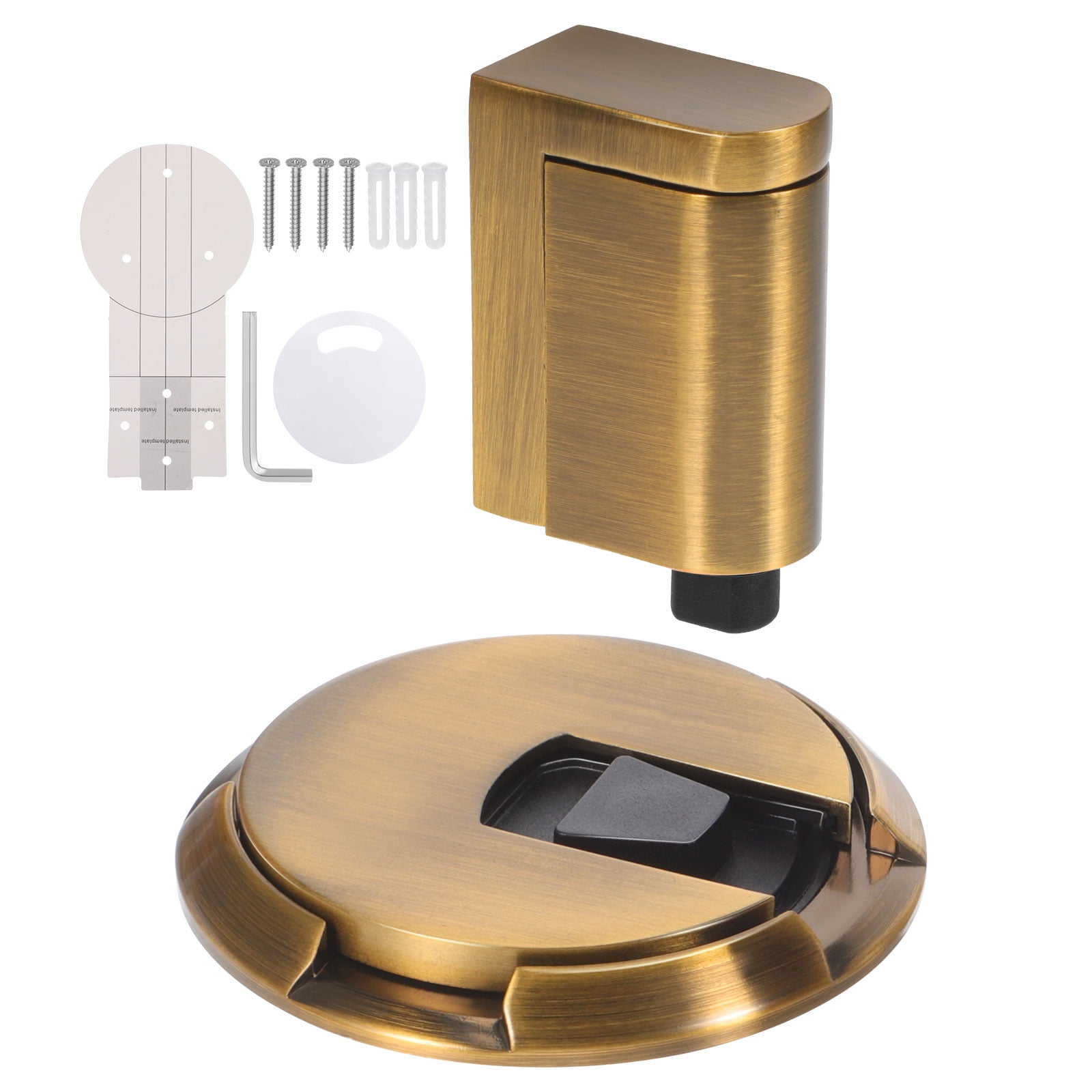 Raindrops Heavy Duty Zinc Alloy Door Stopper for Door Use Dark Brown ...