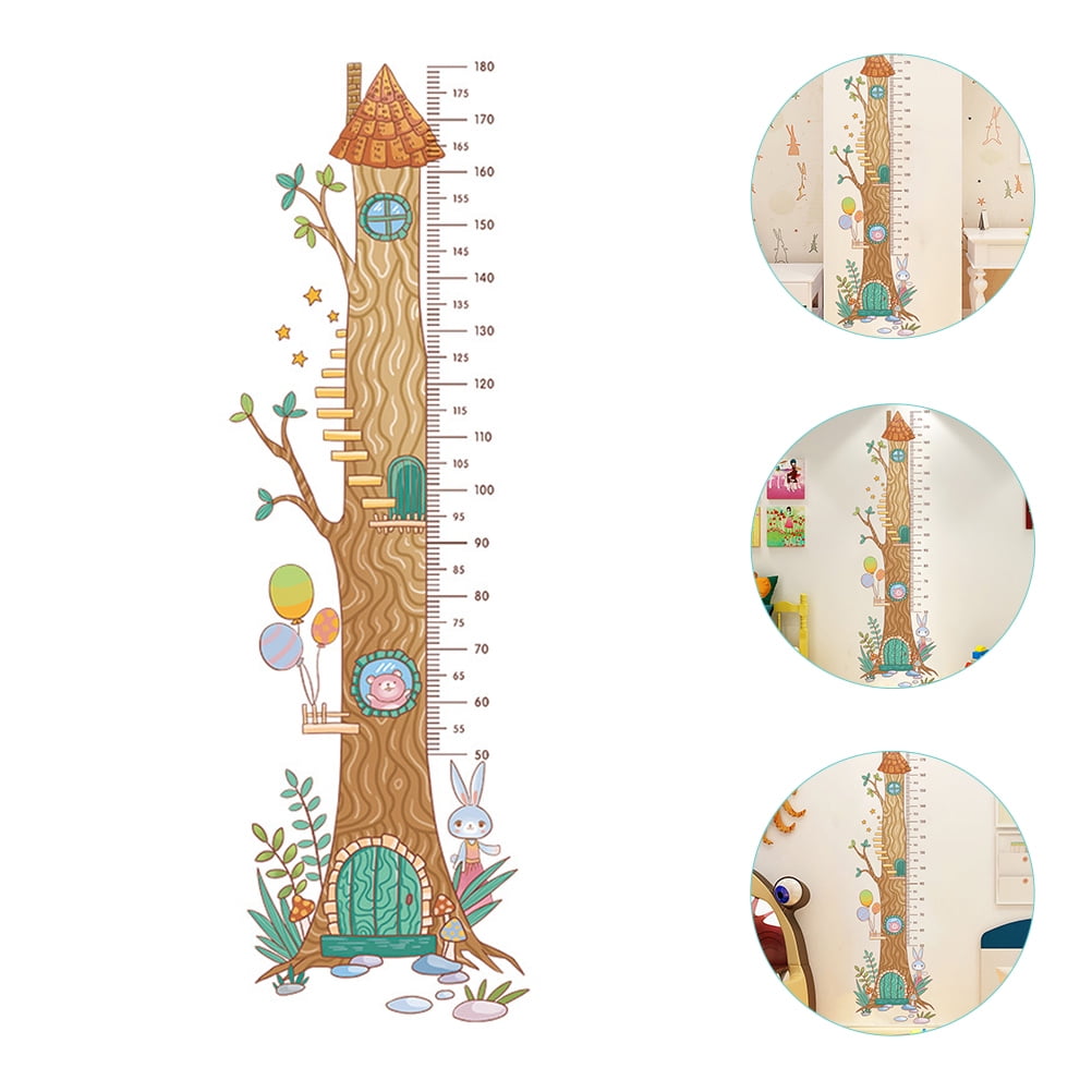 Raindrops Height Sticker Kids Growth Chart Measure Wall Decals Stickers ...