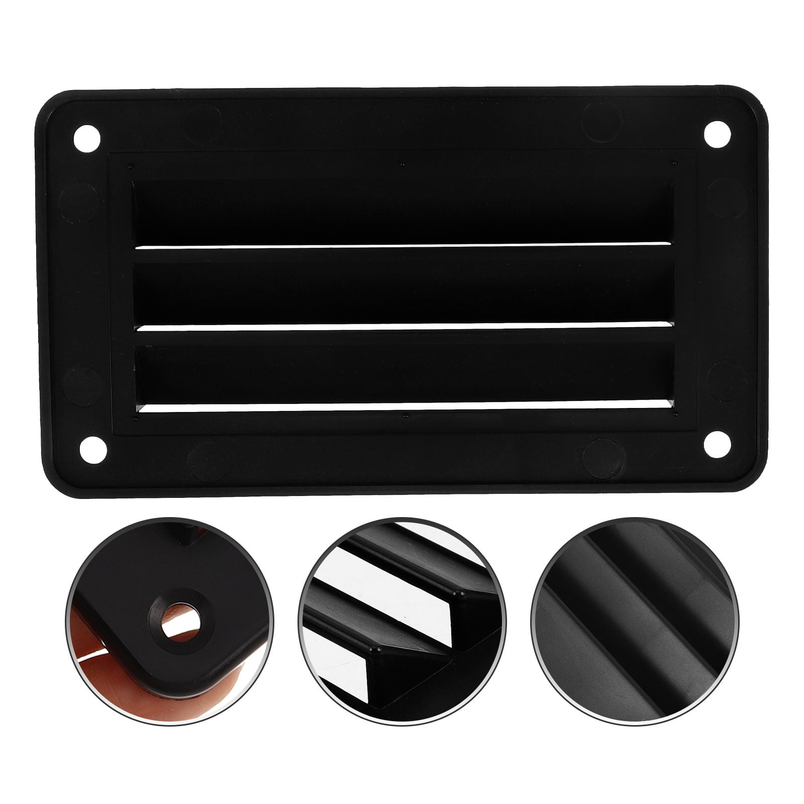 Raindrops Hemoton 1 Set RV Air Vent Louver with 4 Screws Black ...
