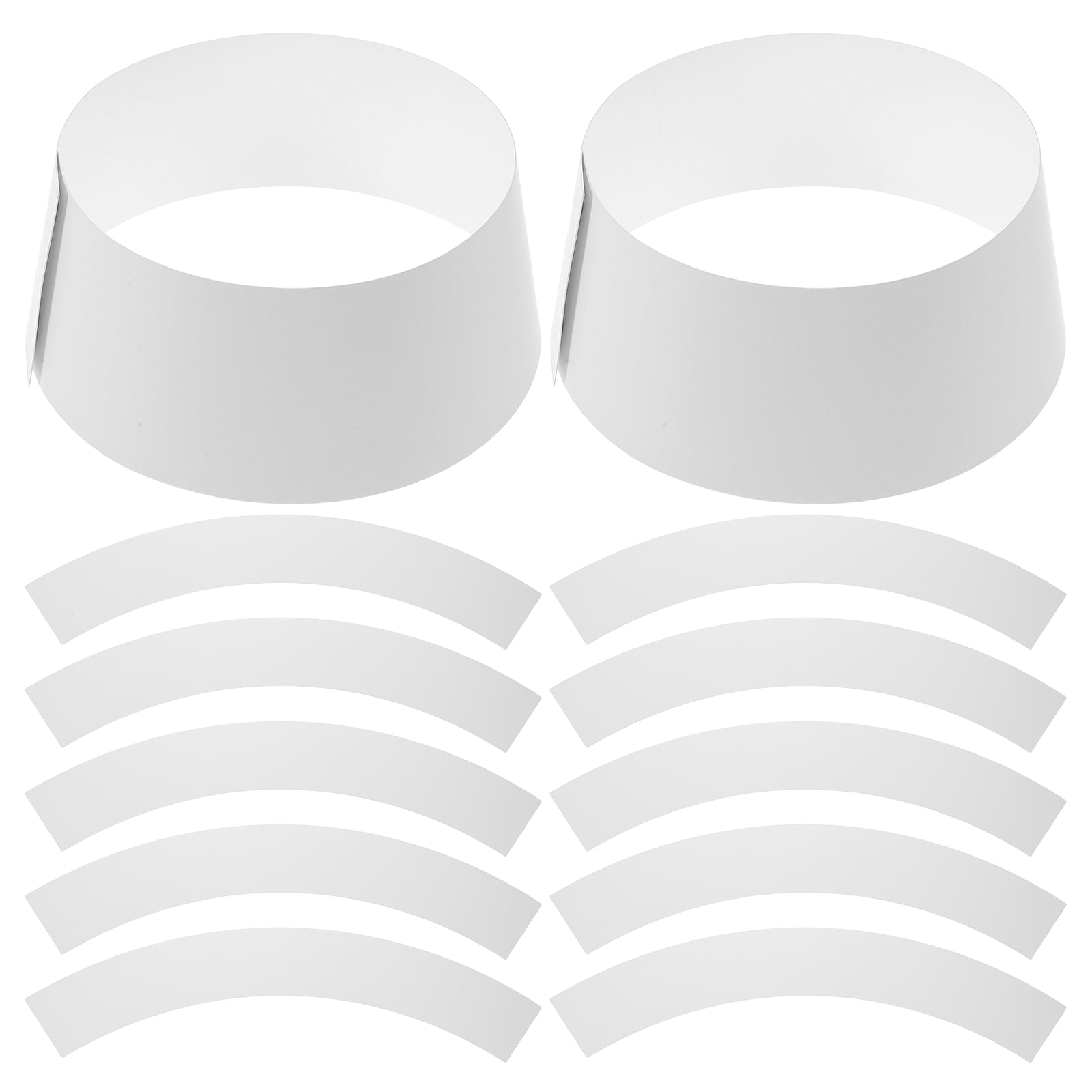 Raindrops Hemoton 20pcs White Paper Hat Crown Inserts and Formers for ...