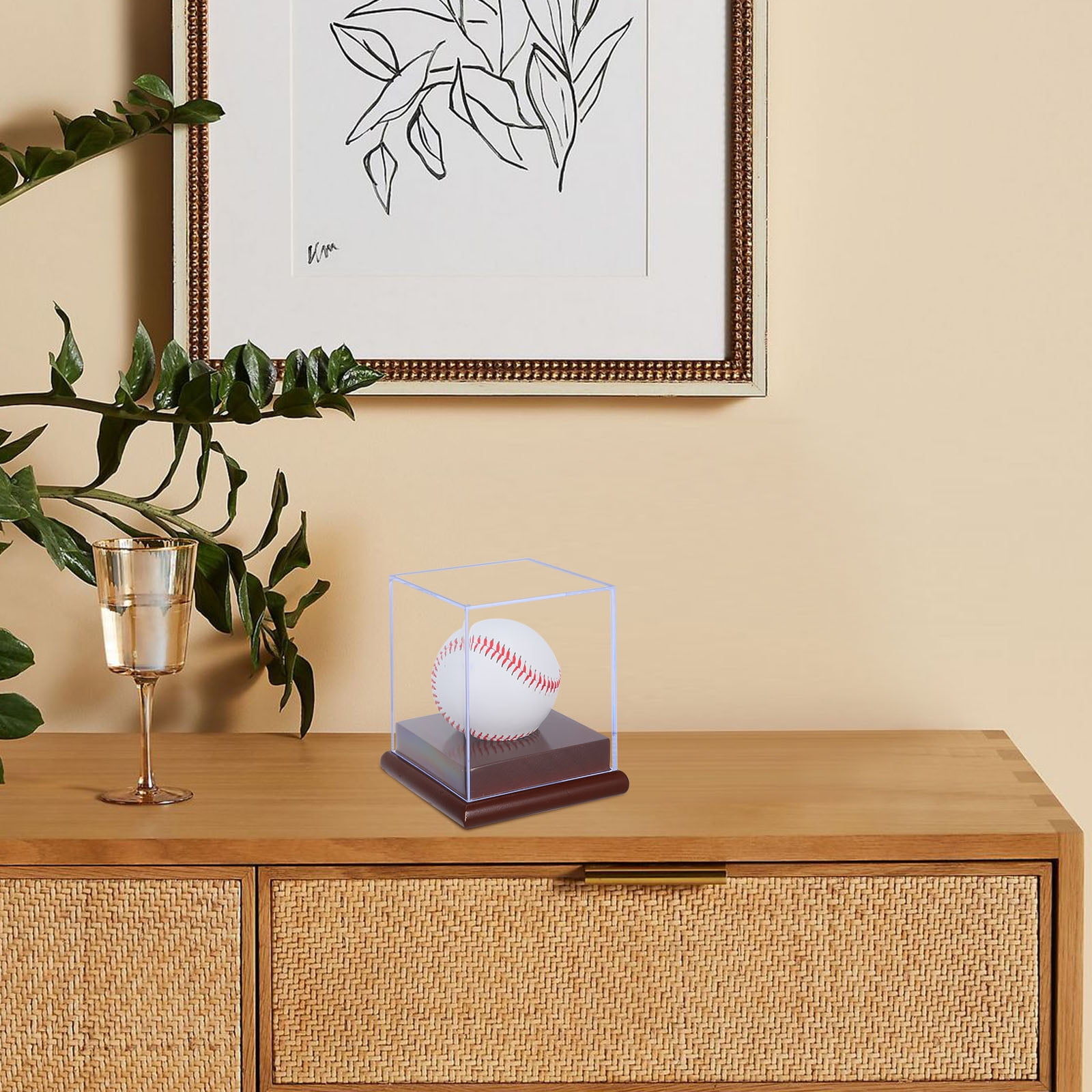 Raindrops Hemoton Clear Acrylic Baseball Display Box Universal Softball ...