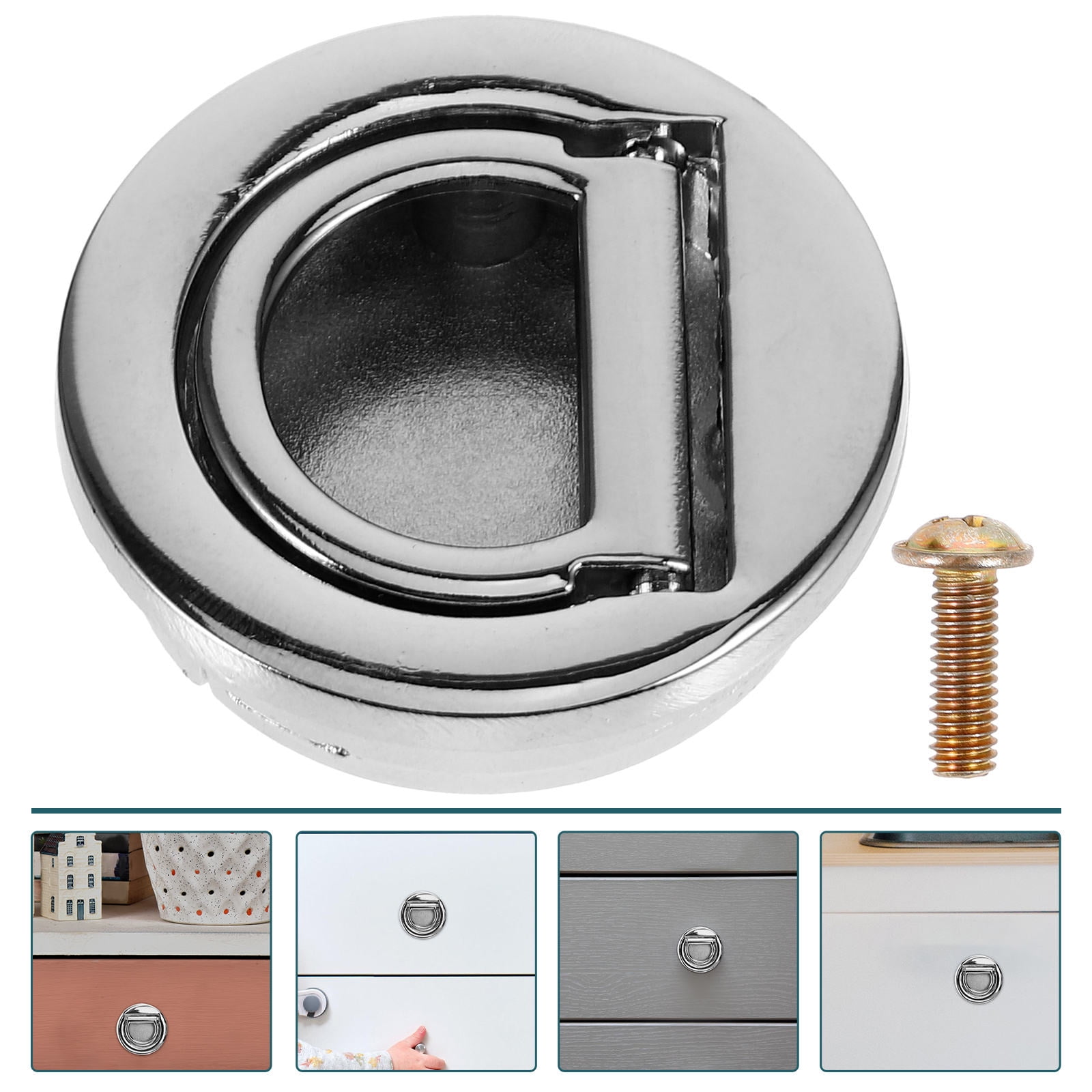 Raindrops Hemoton Closet Door Pull Circular Sliding Door Pull Drawer ...