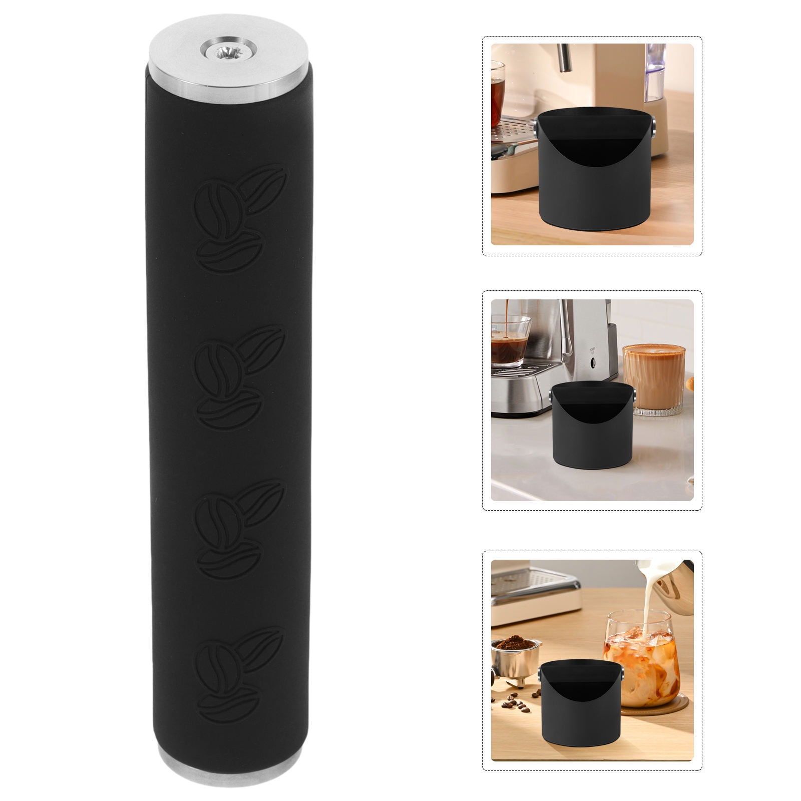 Raindrops Hemoton Espresso Grounds Container 1 Set Practical Silicone ...