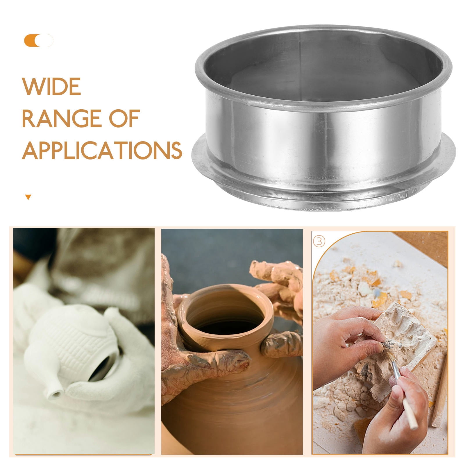 Raindrops Hemoton Stainless Steel Round Glaze Sieve for Pottery Art ...