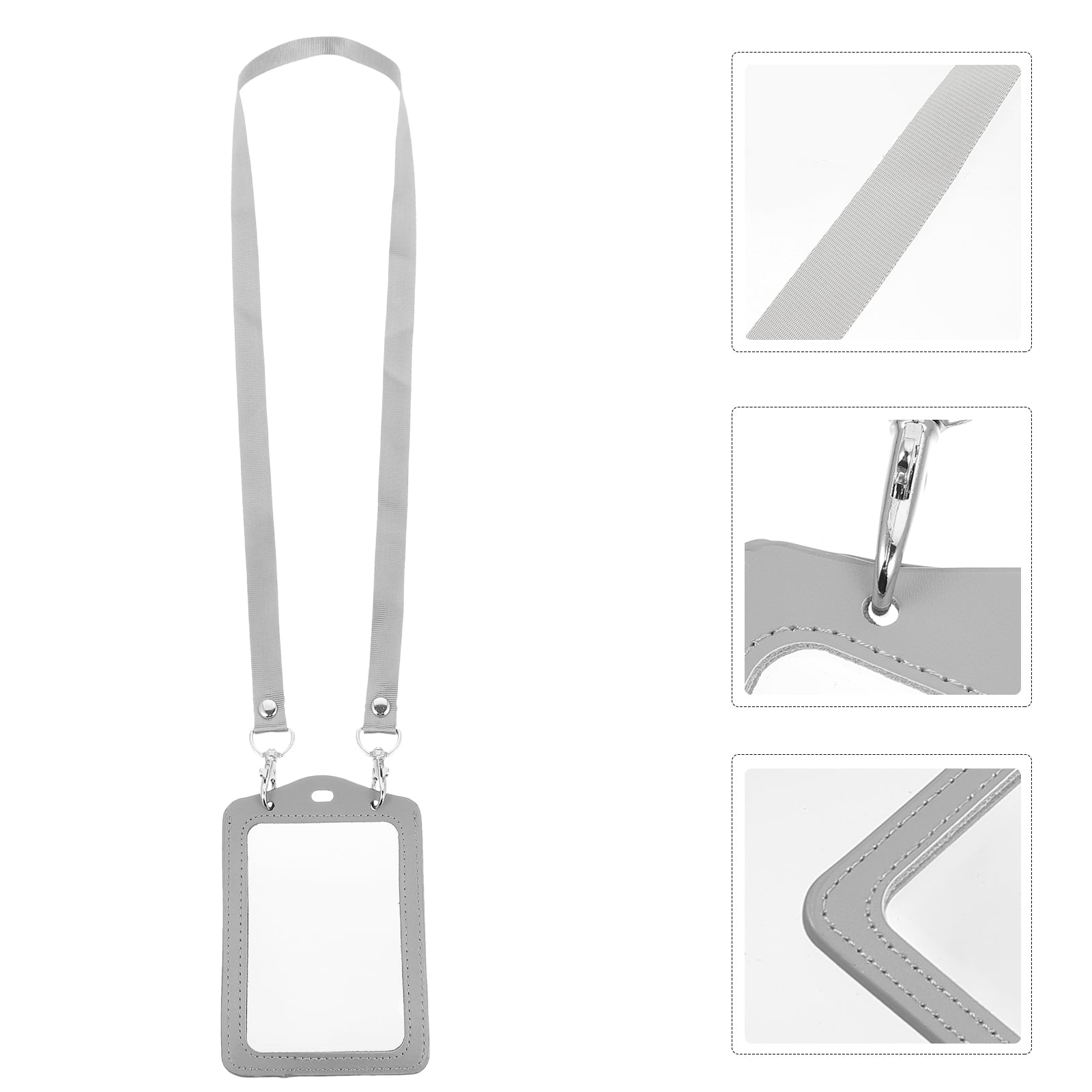 Raindrops Holder Id Cards Slot Vertical Badge Lanyards Student Grey ...