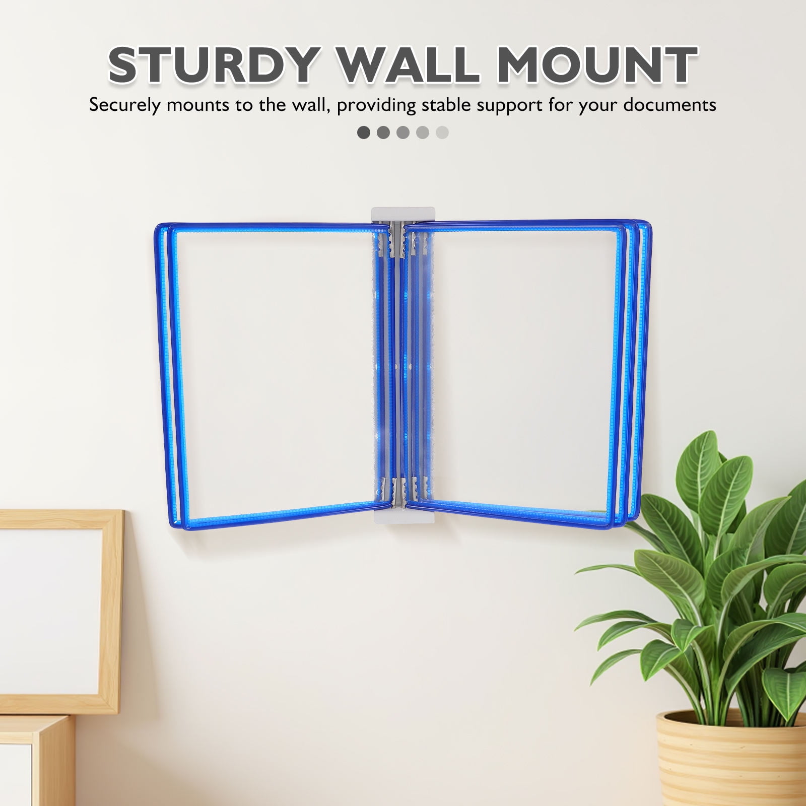 Raindrops Home Wall Mounted File Holder Blue with Sturdy Material and 5 ...