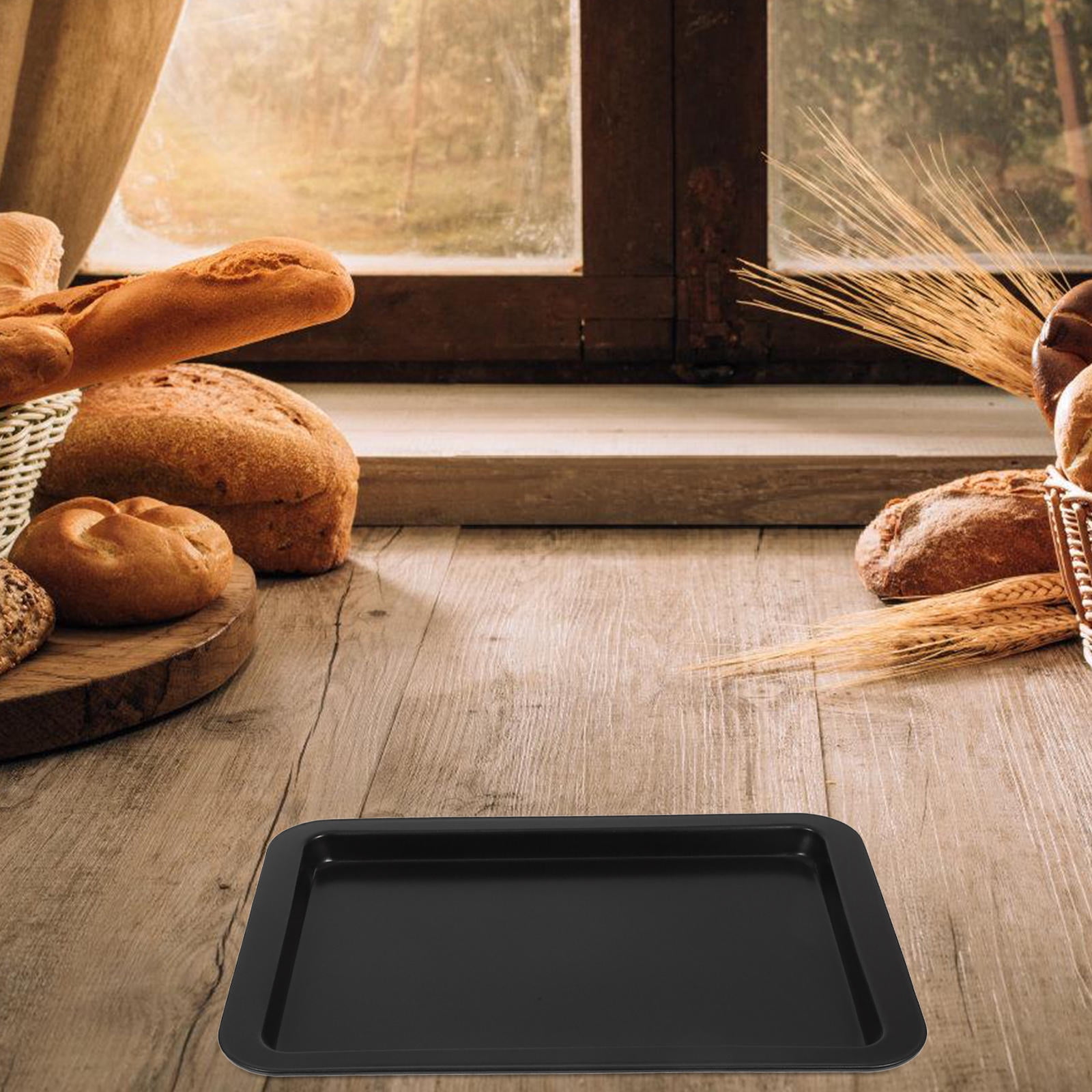 Raindrops Household Baking Tray Large Cookie Cake Pans Biscuits Black ...