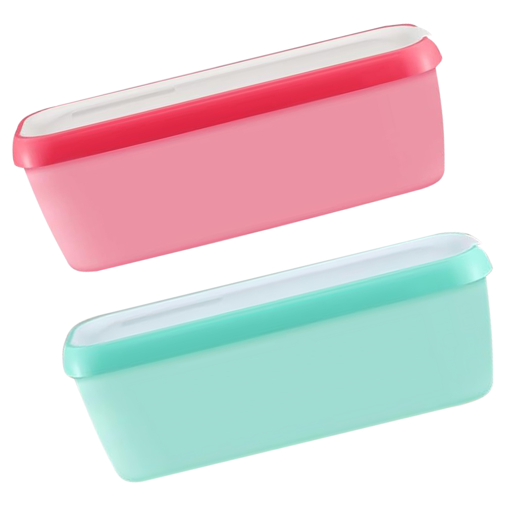 Raindrops Ice Cream Storage Containers with Sealed Lids for Freezer ...