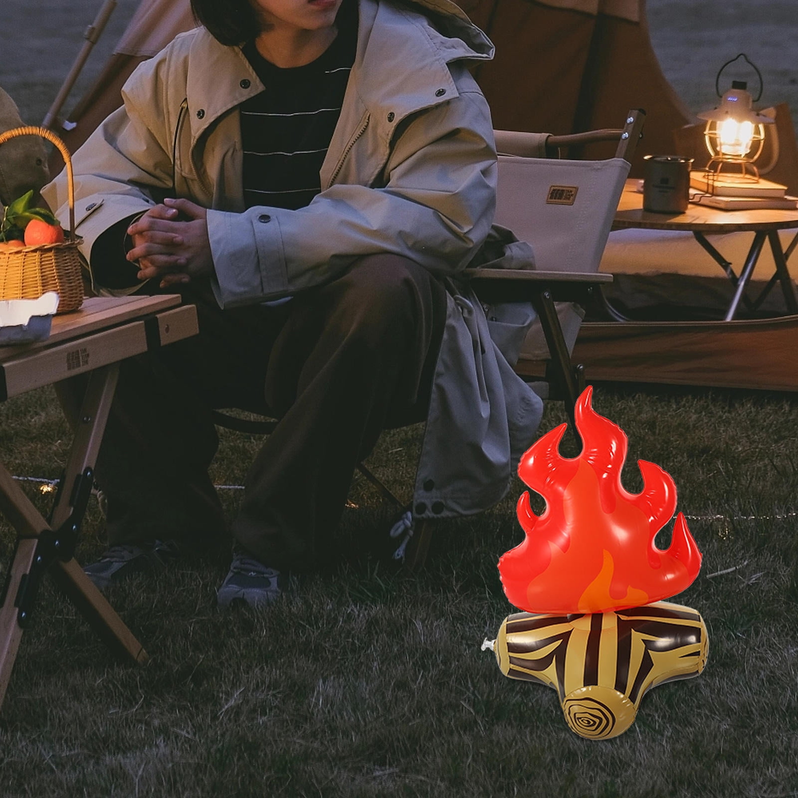 Raindrops Inflatable Campfire Prop with Lifelike Flames for Cosplay ...