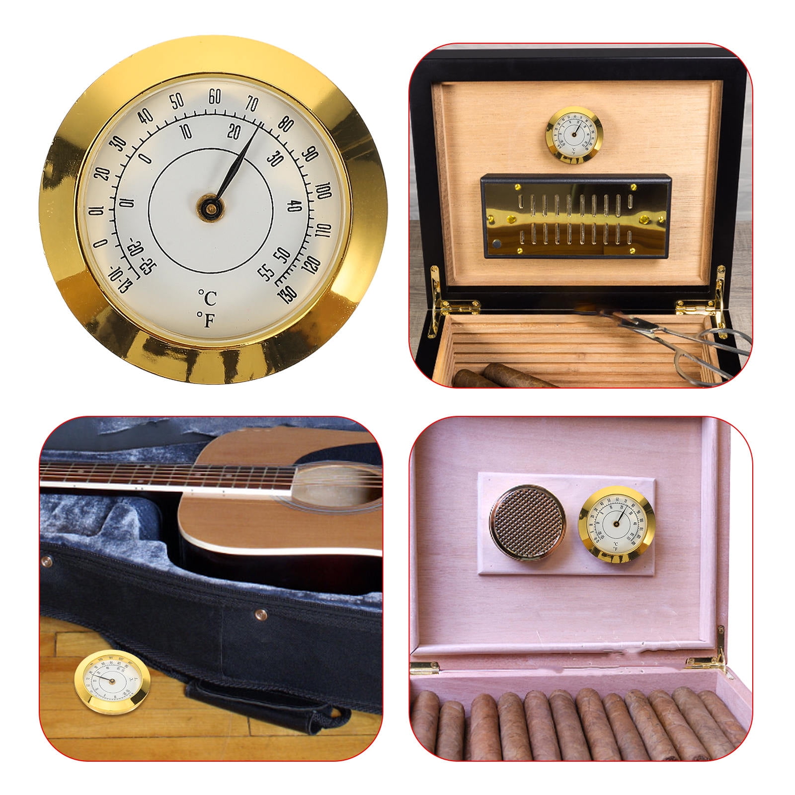 Raindrops Inlaid Installed Thermometer Box Thermometer Guitar Box ...