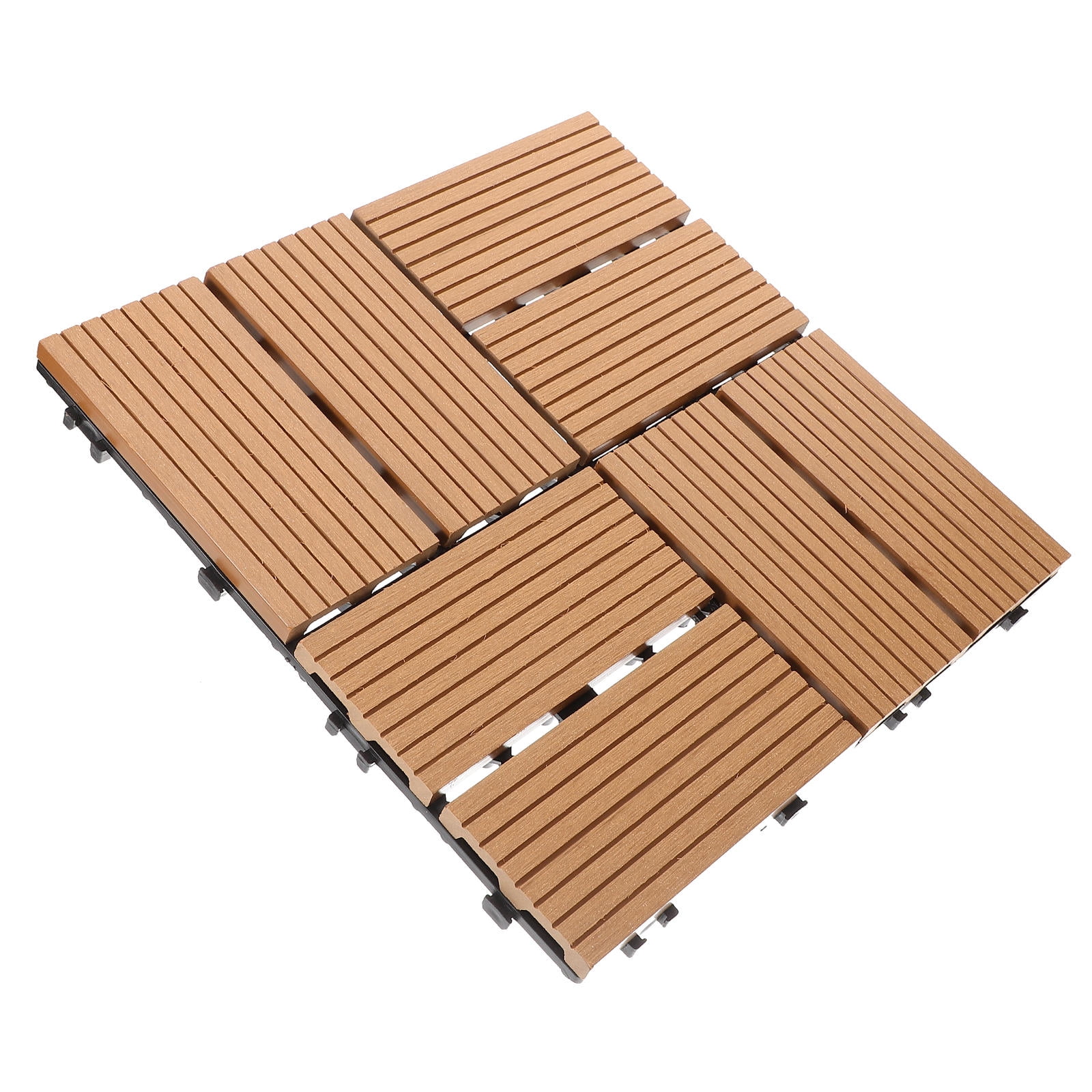Raindrops Interlocking Patio Tile Balcony Deck Tiles Wood Plastic Floor ...