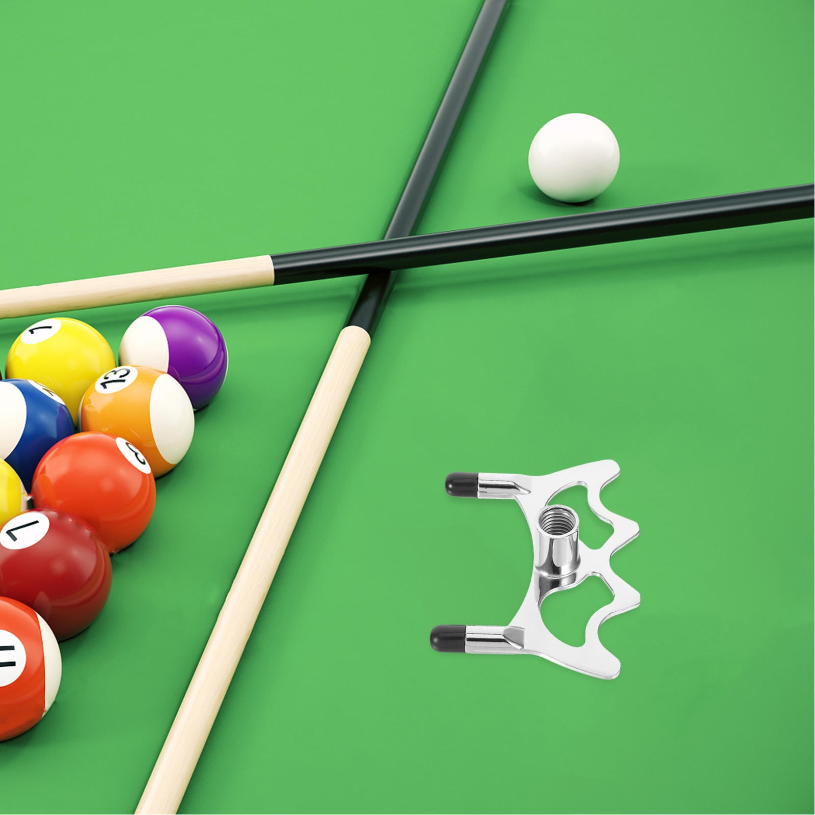 FOMIYES Metal Pool Cue Bridge Rest Holder with Screw End Design and ...