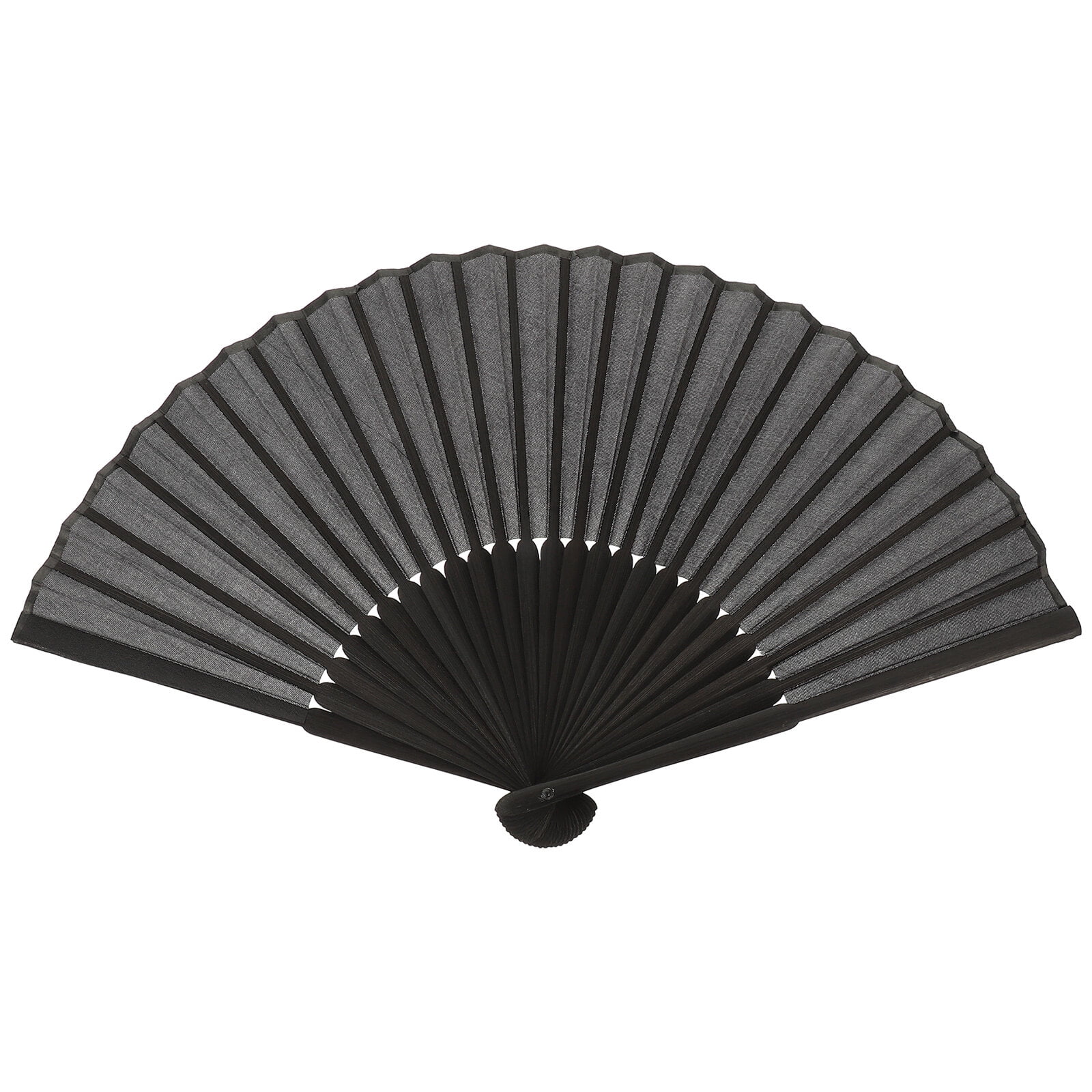 Raindrops Black Fabric Silk and Plastic Folding Fan for Men Lightweight ...