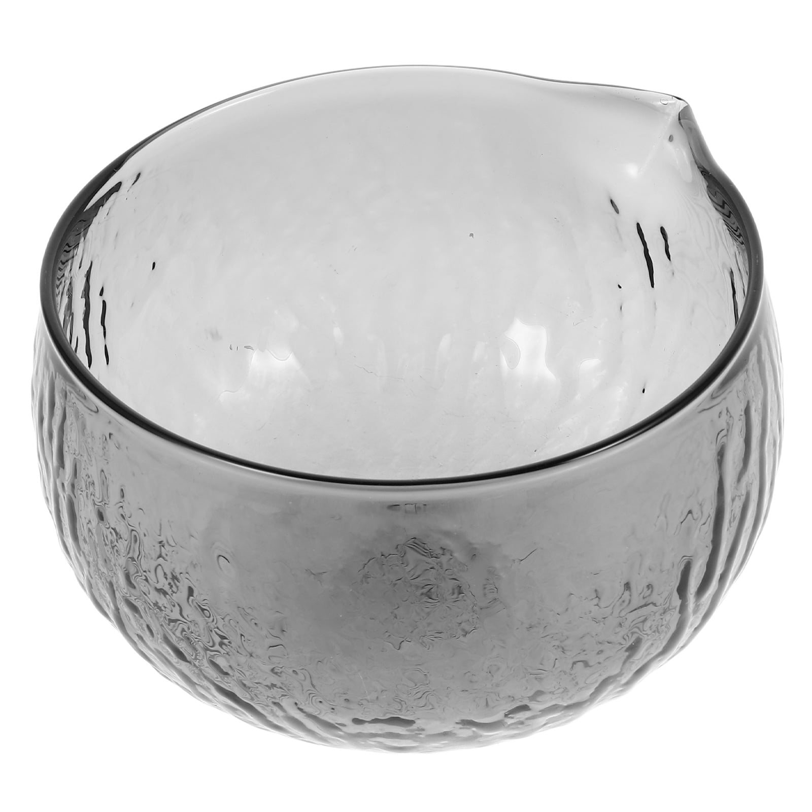 Raindrops Japanese Glass Matcha Bowl with Spout Clear Matcha Mixing ...