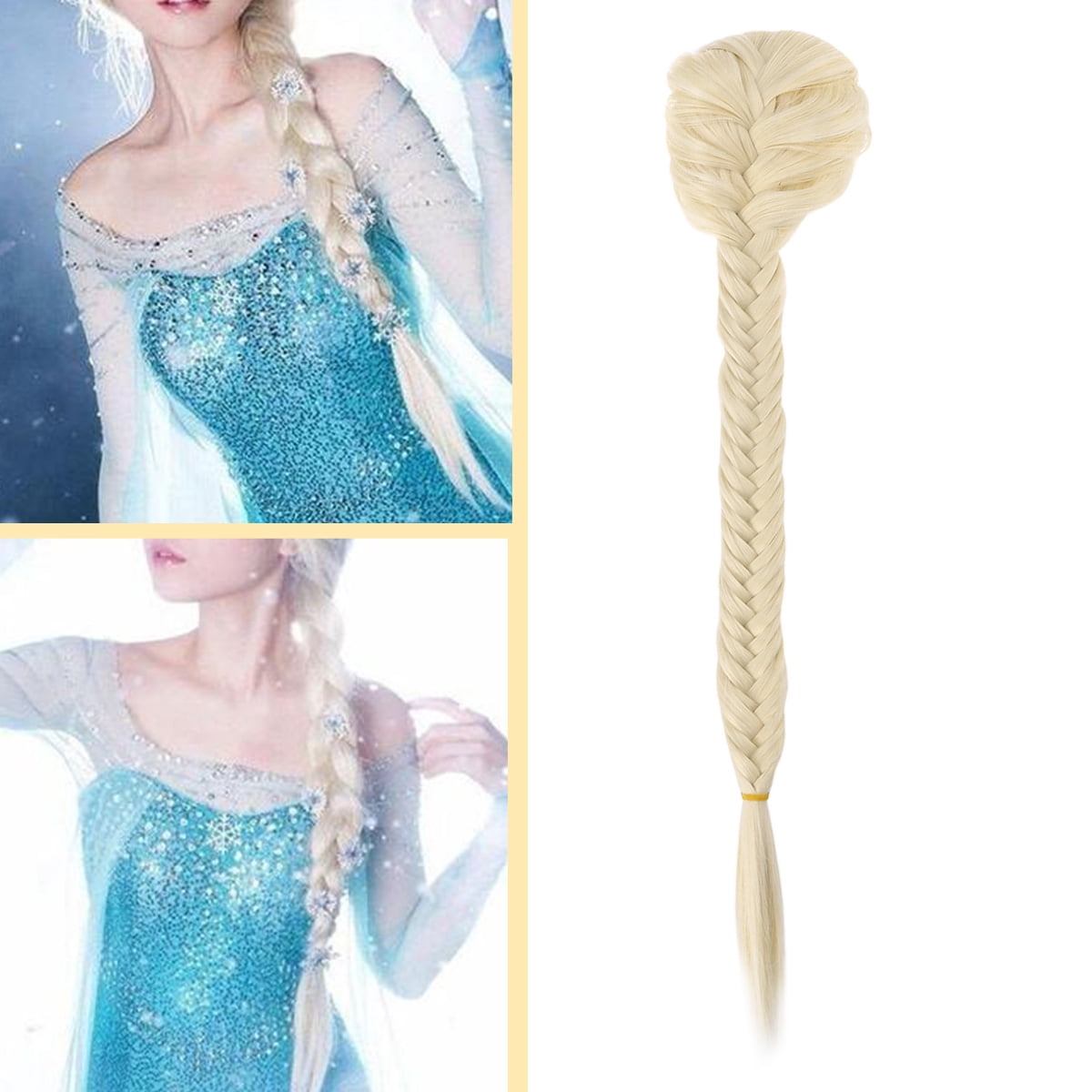 Raindrops Jaws Clamp Ponytails Daily Use Wig 50.00X10.00X3.00CM Beige ...