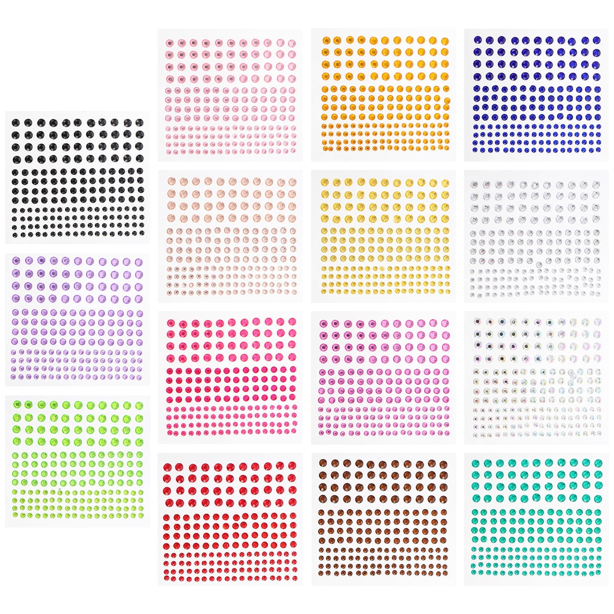 Raindrops Rhinestones Nail Stickers Acrylic Diamond Assorted Color 15 ...