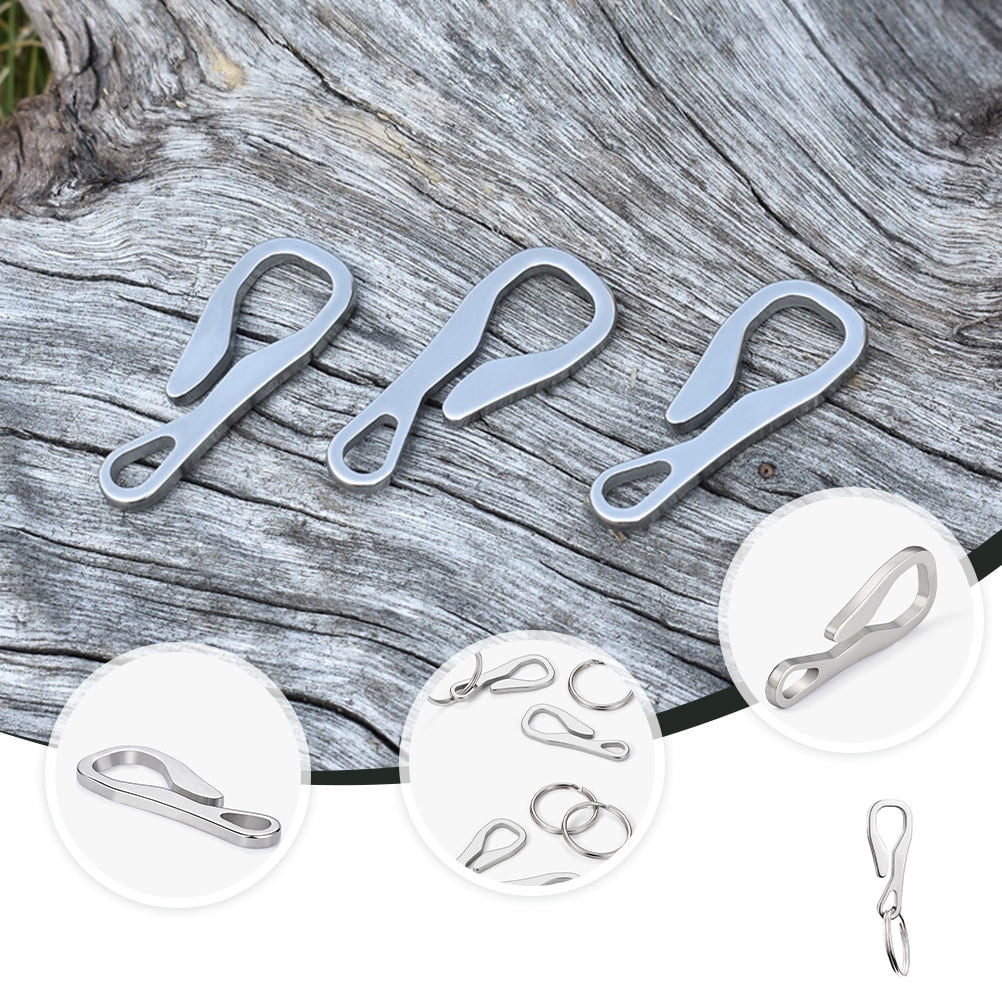 Raindrops Keyring Clips Silver Metal Keychain Clip Shape Backpack ...