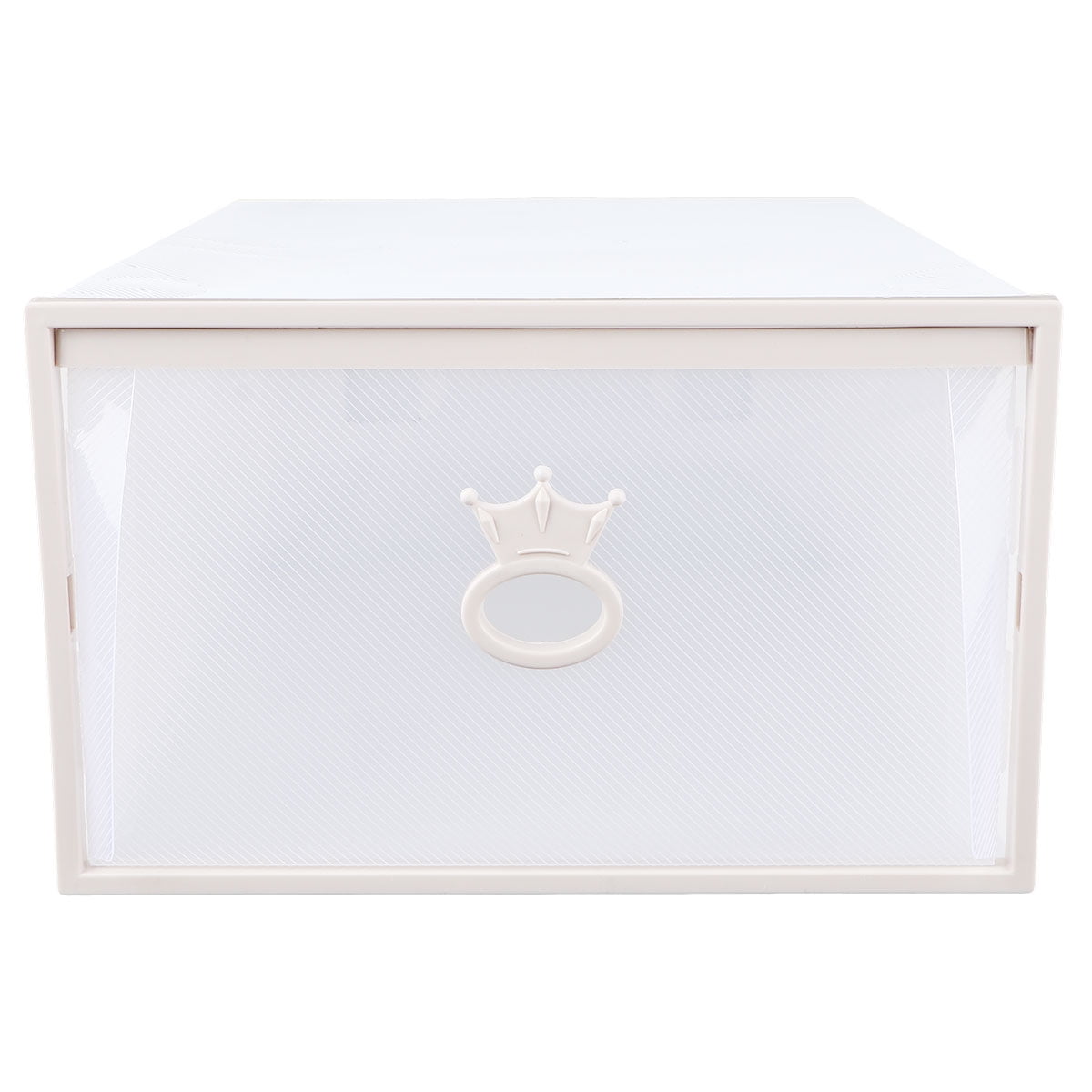 Raindrops Khaki Plastic Shoe Storage Container with Transparent Visual ...