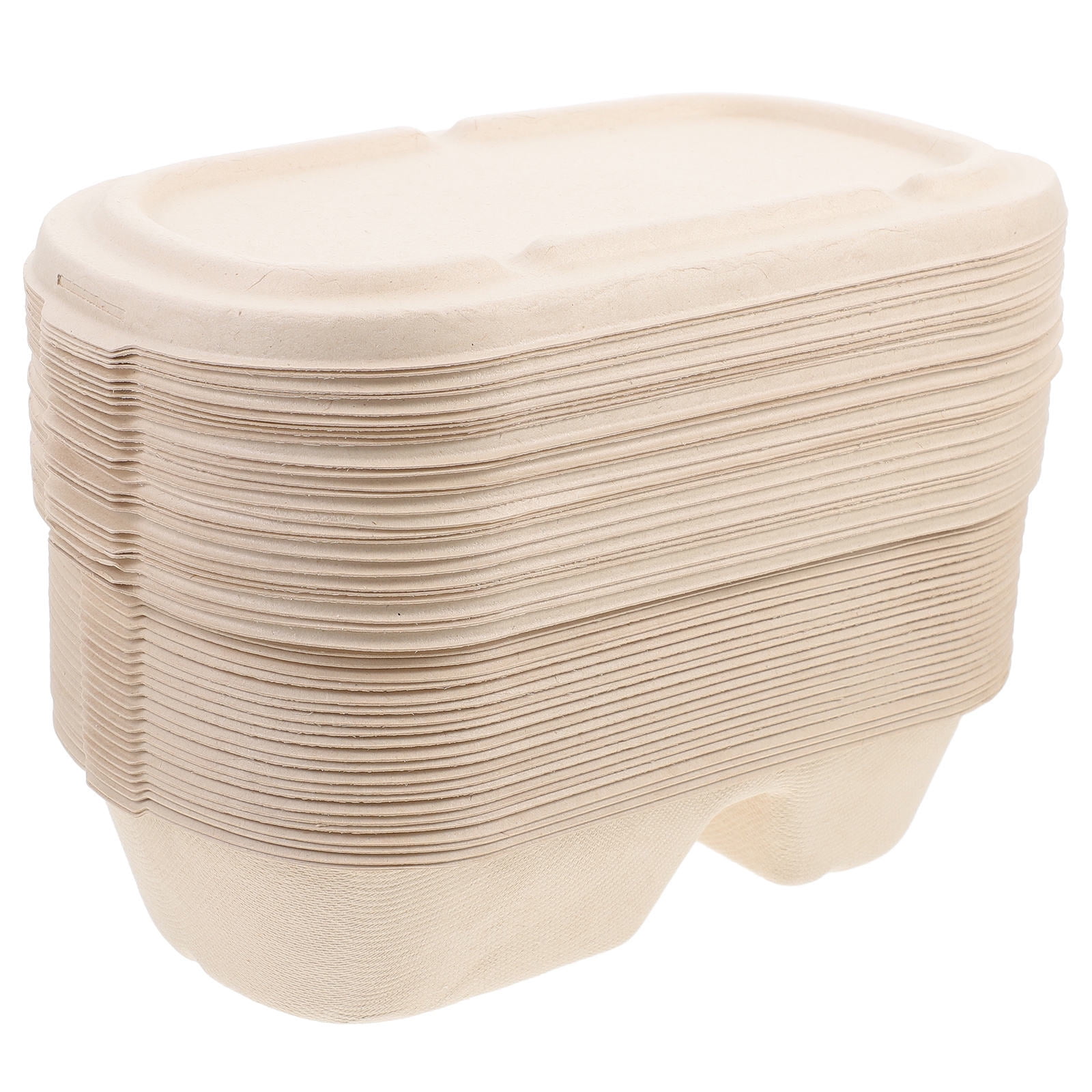 Raindrops Khaki Pulp Meal Prep Containers with Lids for Takeout 25 Sets ...