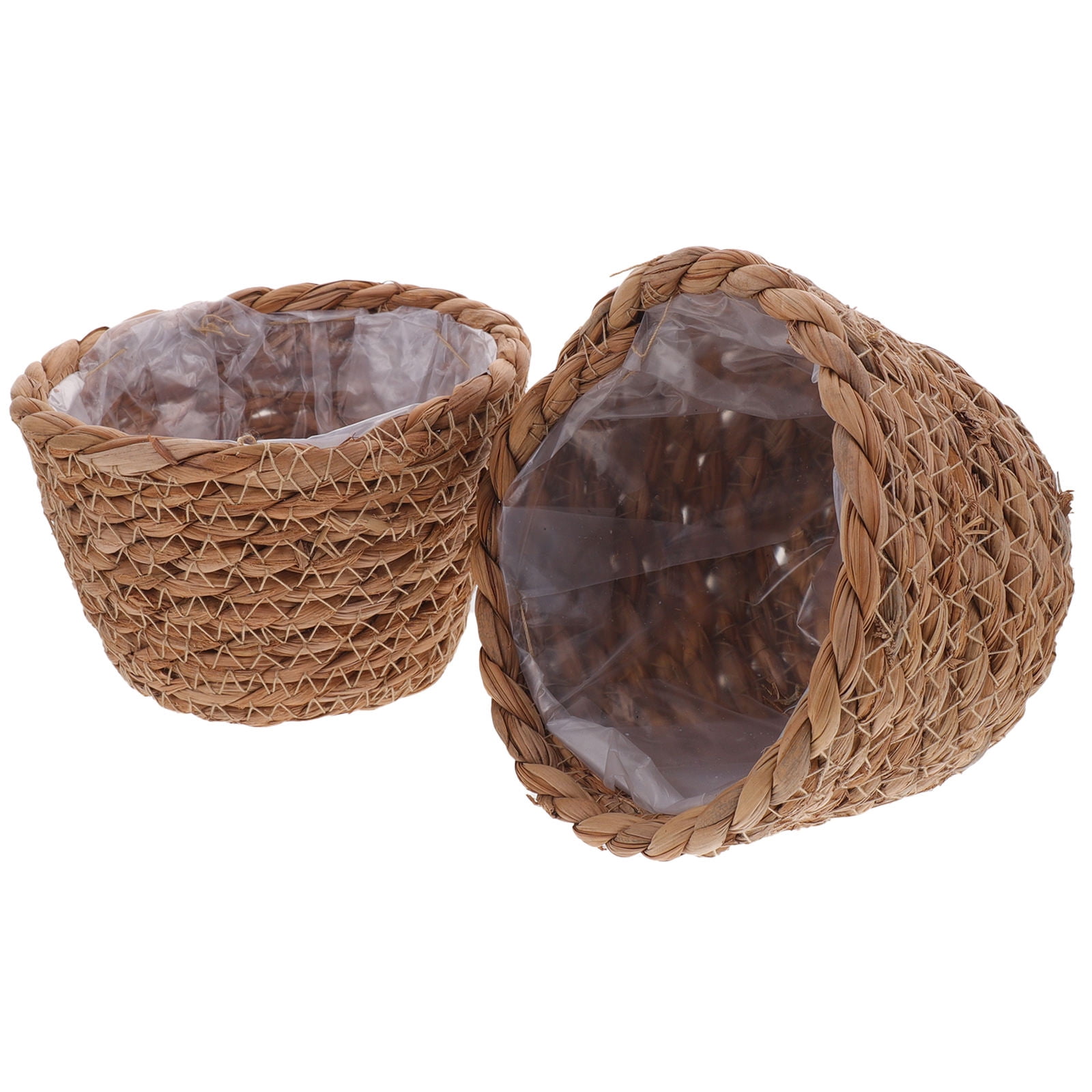 Raindrops Khaki Woven Plant Basket for Indoor and Outdoor Use with ...