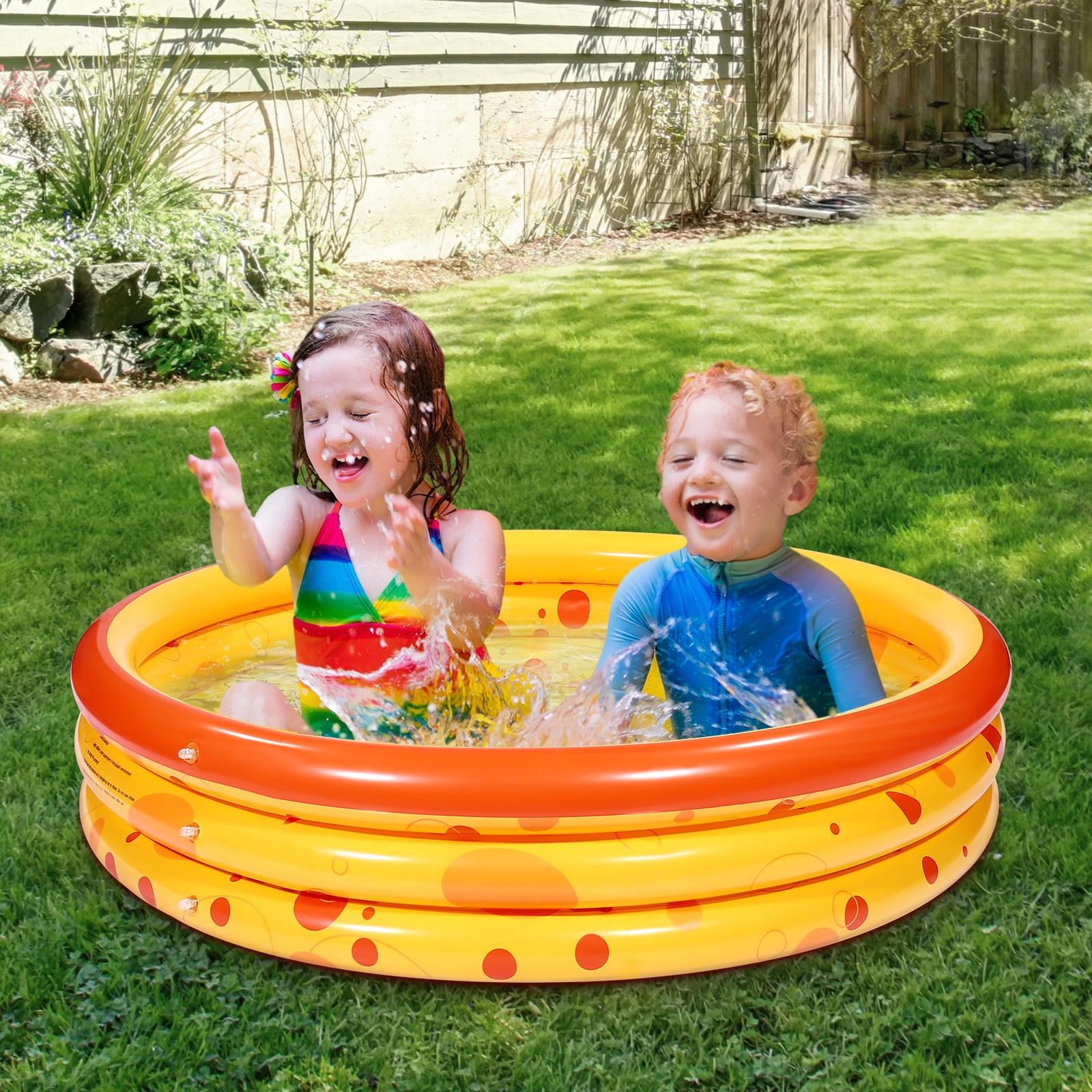 Raindrops Kid Swimming Pool Inflatable PVC Orange Color for Playing ...